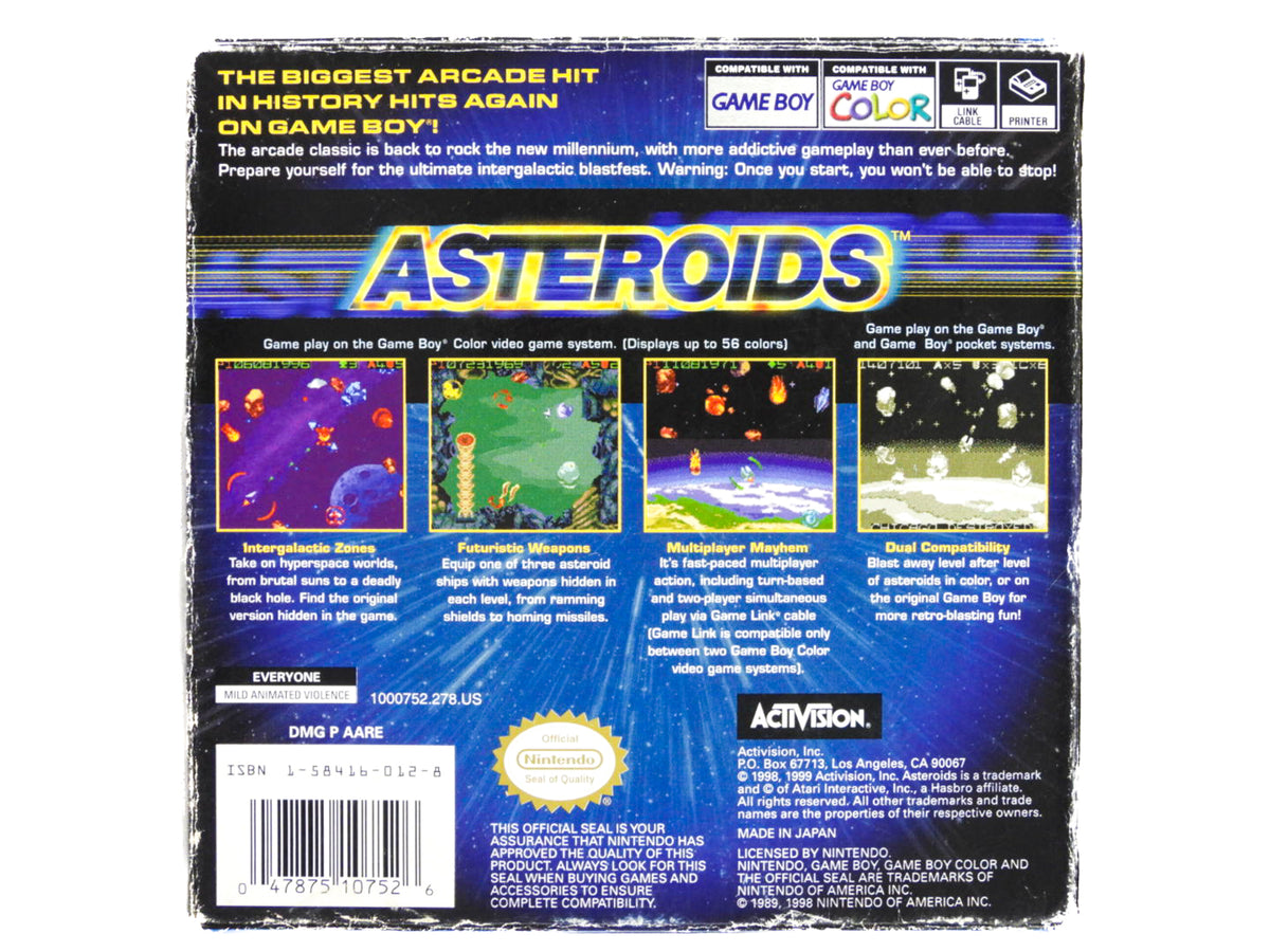Asteroids (Nintendo Game Boy Color / GBC) – Retro MTL
