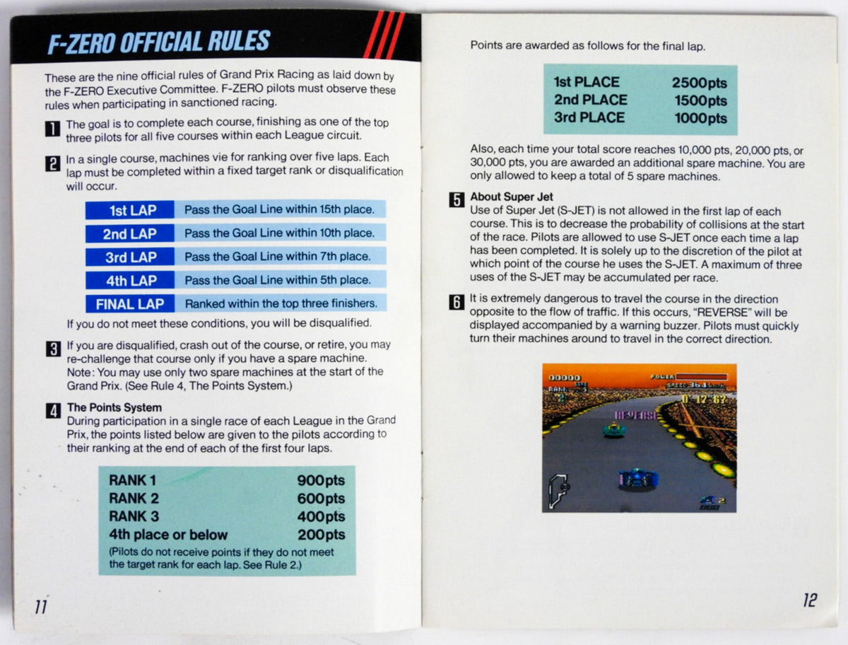 F-Zero [Manual] (Super Nintendo / SNES) – Retro MTL