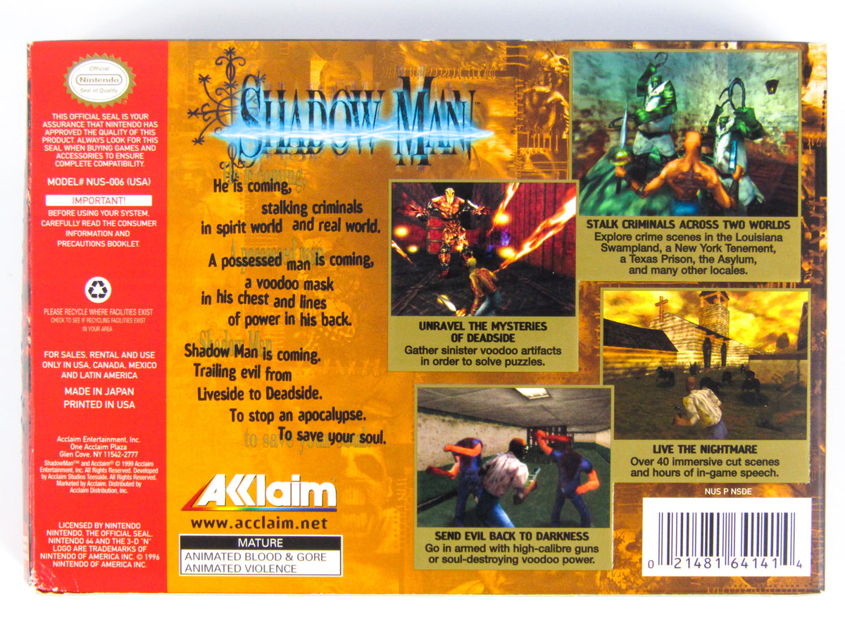 Shadow Man (Nintendo 64 / N64) – RetroMTL