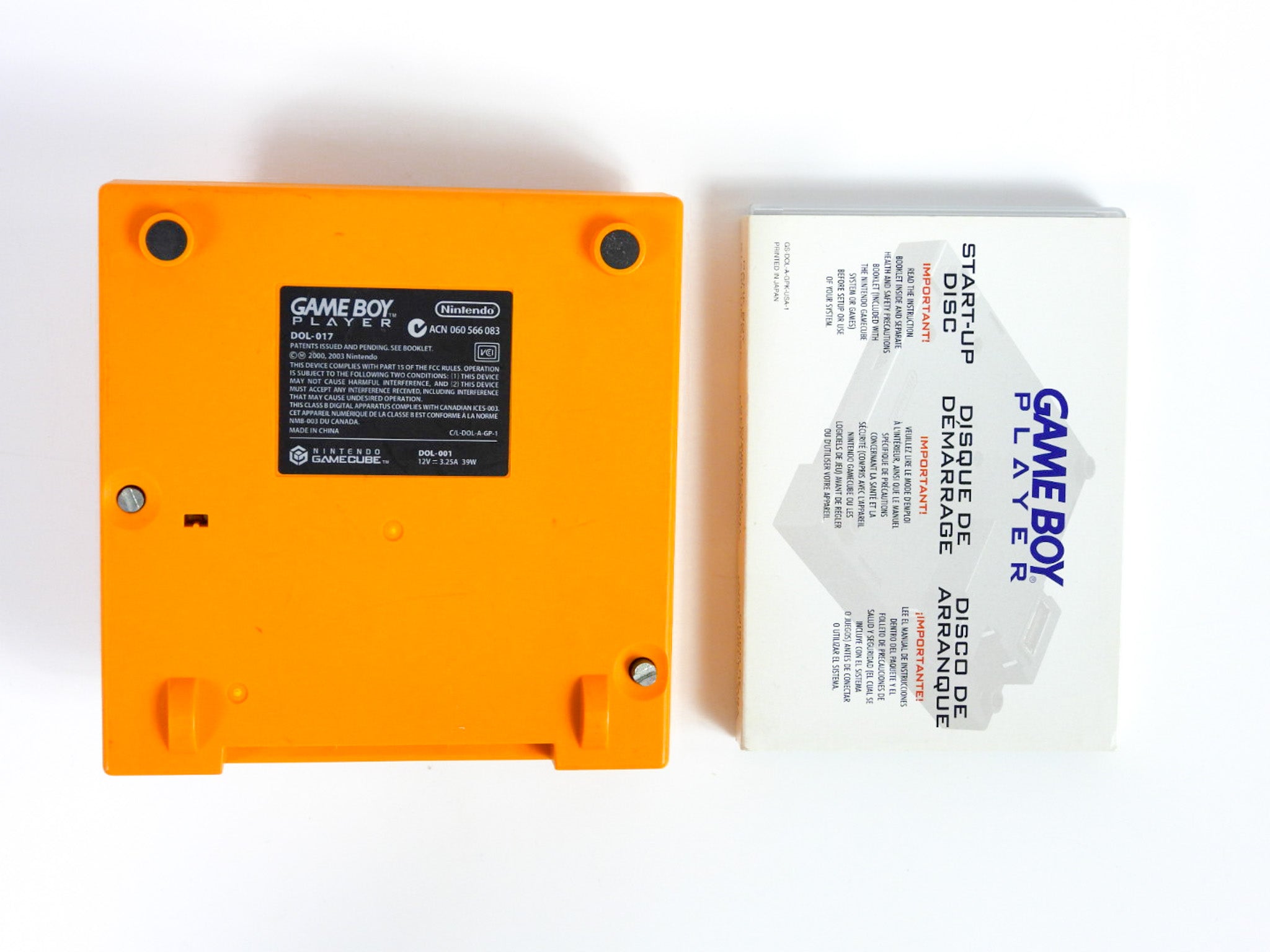 Orange Spice Game Boy Player With Startup Disc (Nintendo GameCube ...