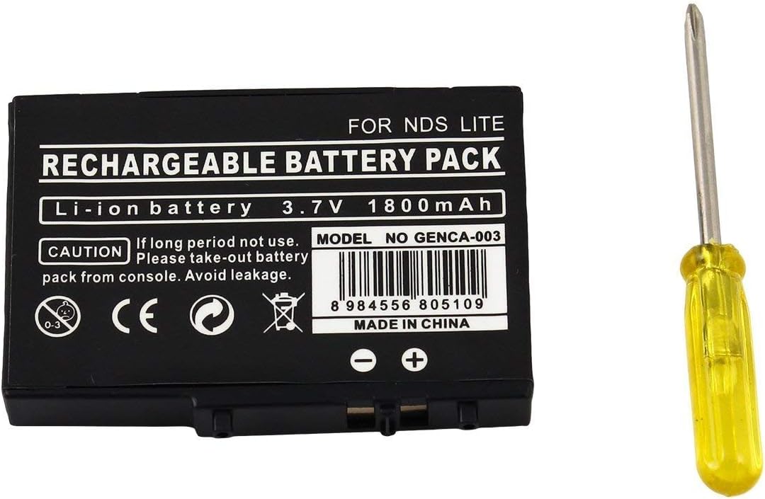 Nintendo DS Lite Rechargeable Battery Pack 3.7V 1800mAH [Old Skool] (N ...