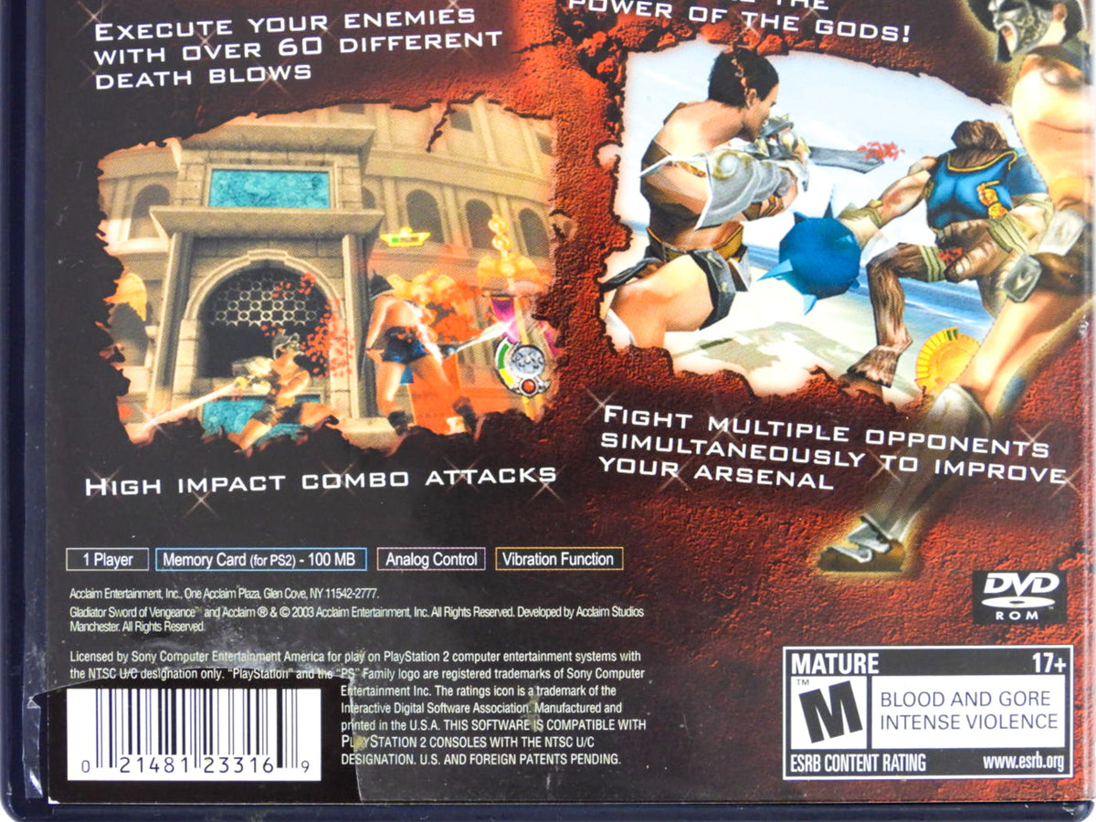 Gladiator Sword Of Vengeance (PlayStation 2 / PS2) – Retro MTL