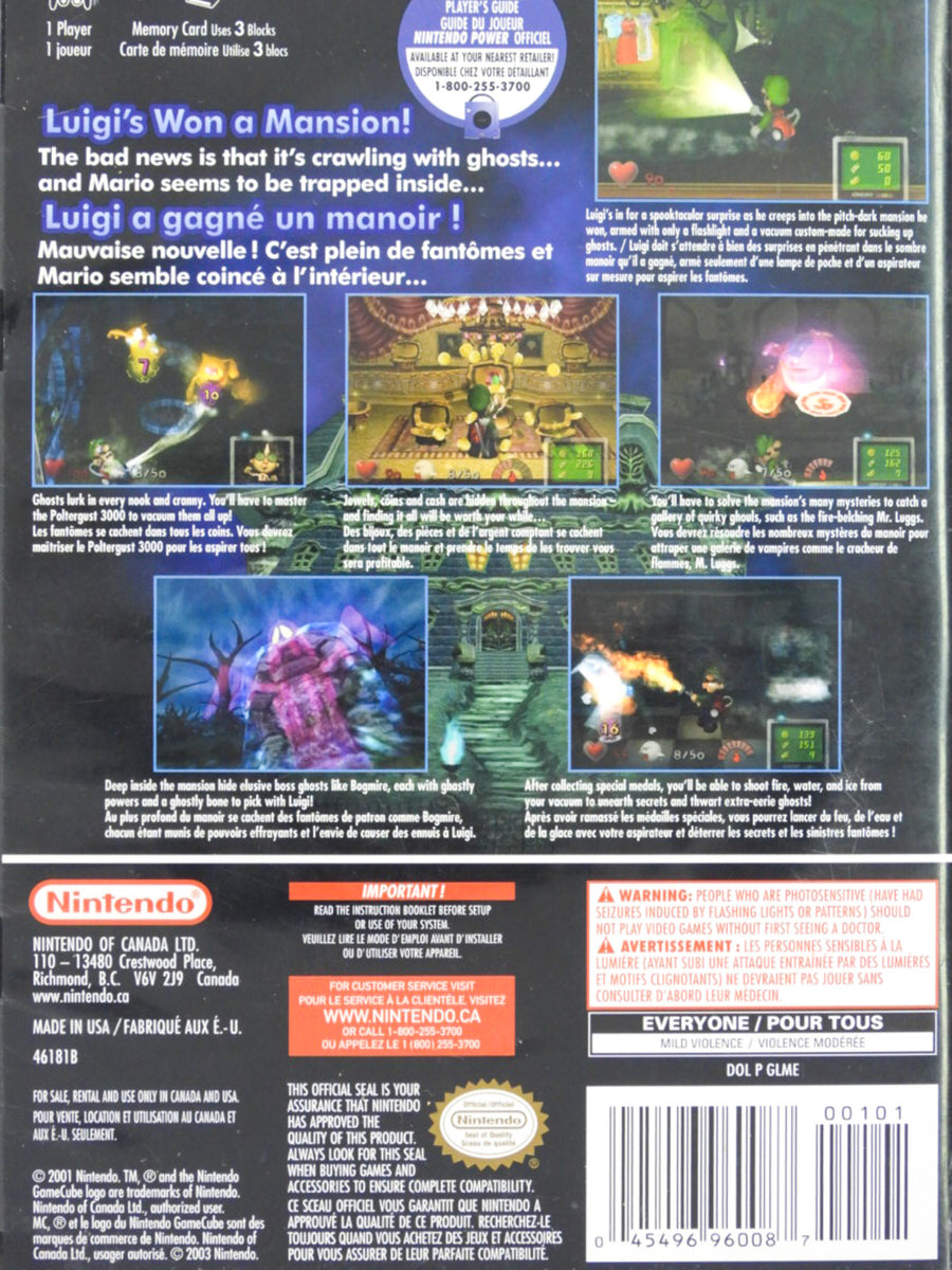 Luigi's Mansion [Player's Choice] (Nintendo Gamecube) – RetroMTL