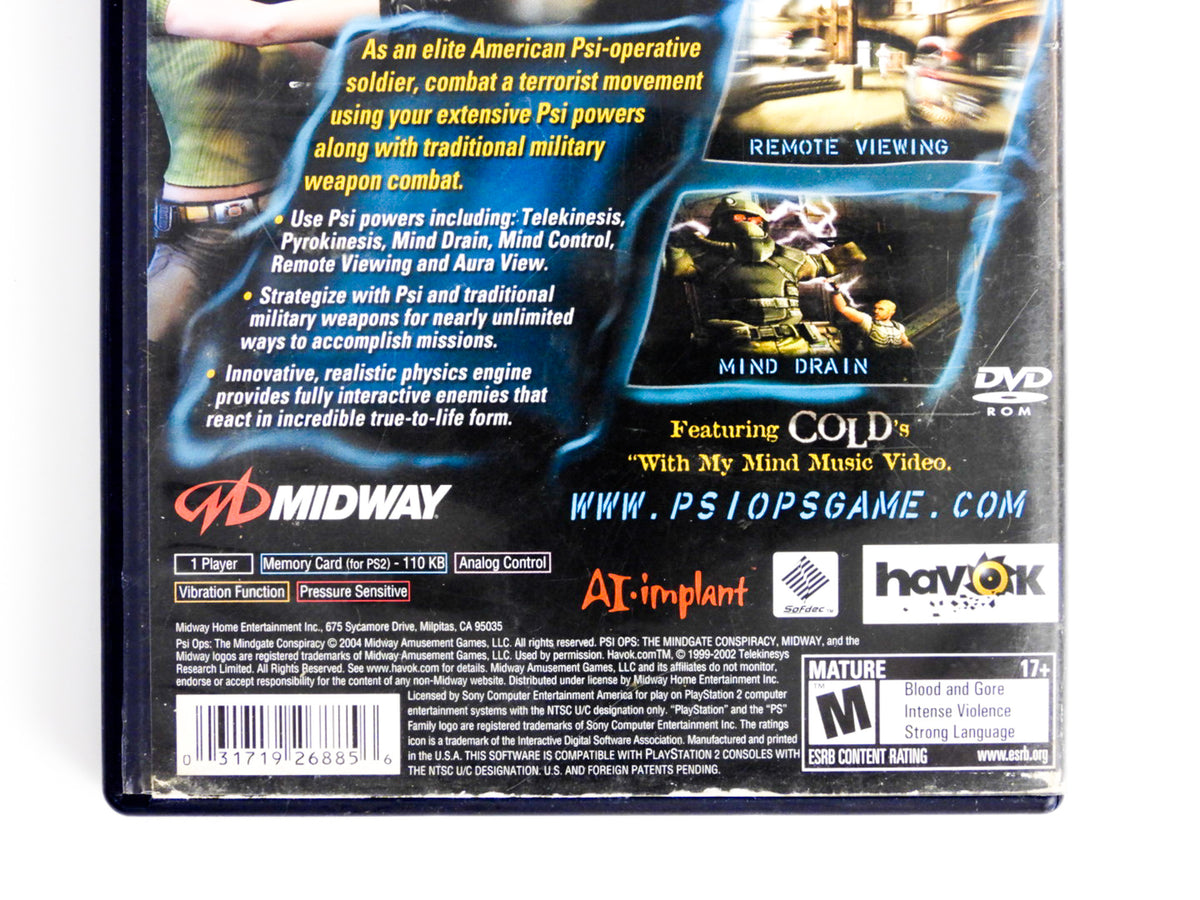 Psi-Ops Mindgate Conspiracy (Playstation 2 / PS2) – RetroMTL