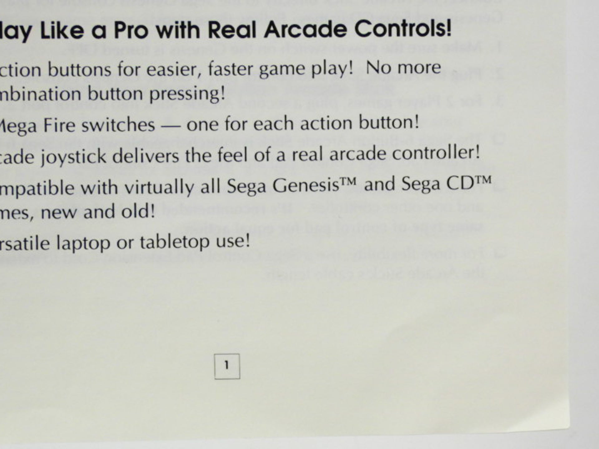 Sega 6-Button Arcade Stick [Manual] (Sega Genesis) – Retro MTL