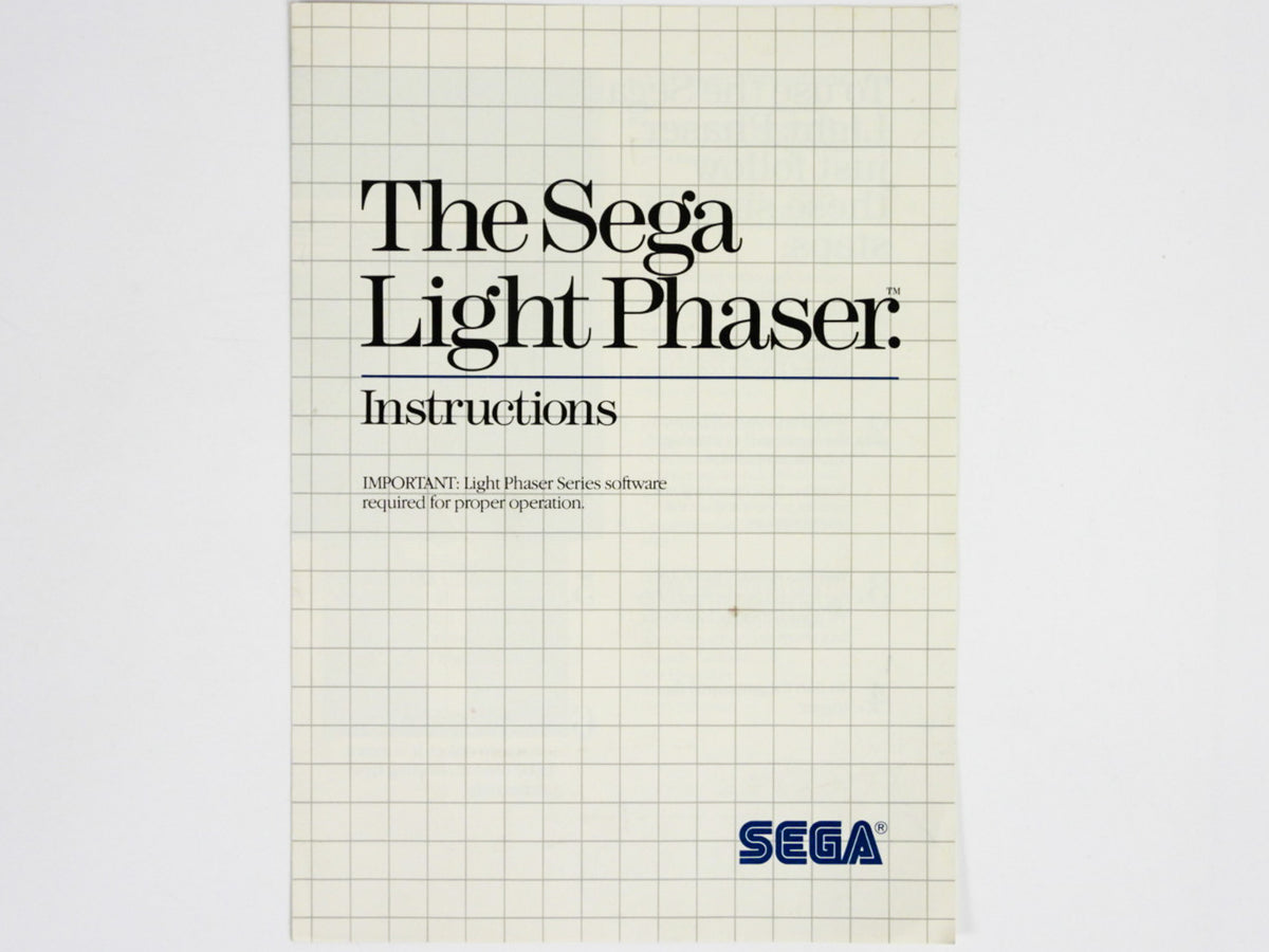 The Sega Light Phaser Instructions [Manual] (Sega Master System) – RetroMTL