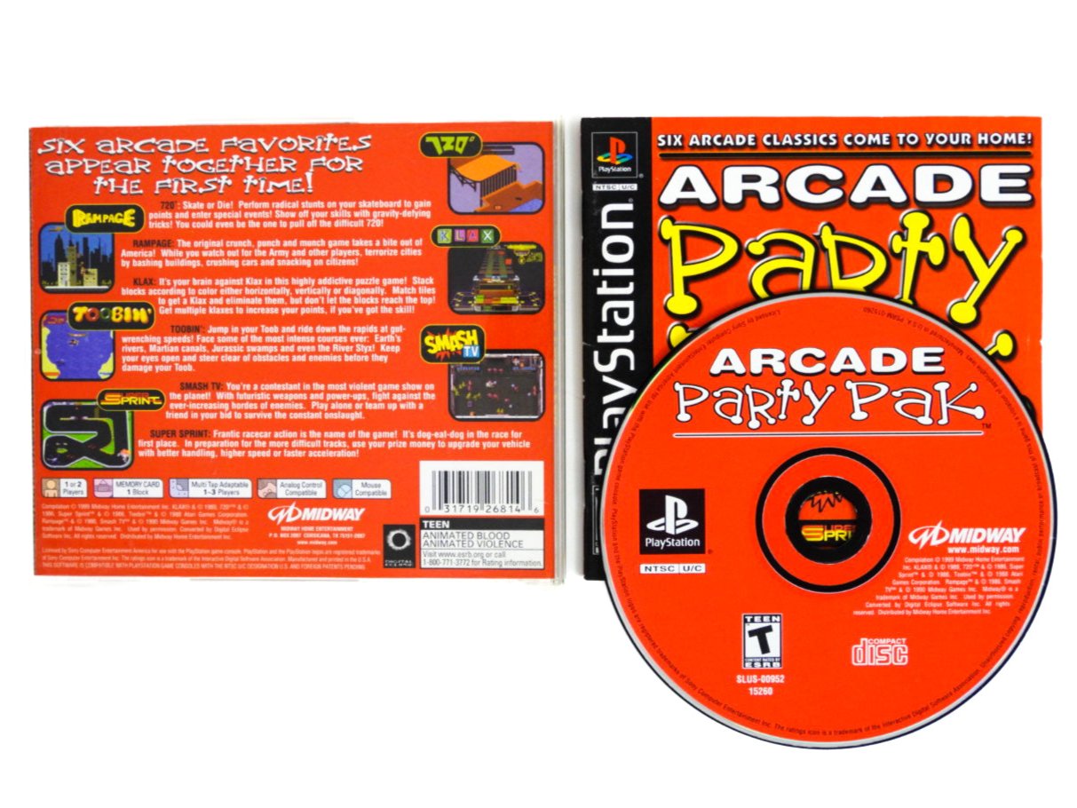 Arcade Party Pak (PlayStation / PS1) – Retro MTL