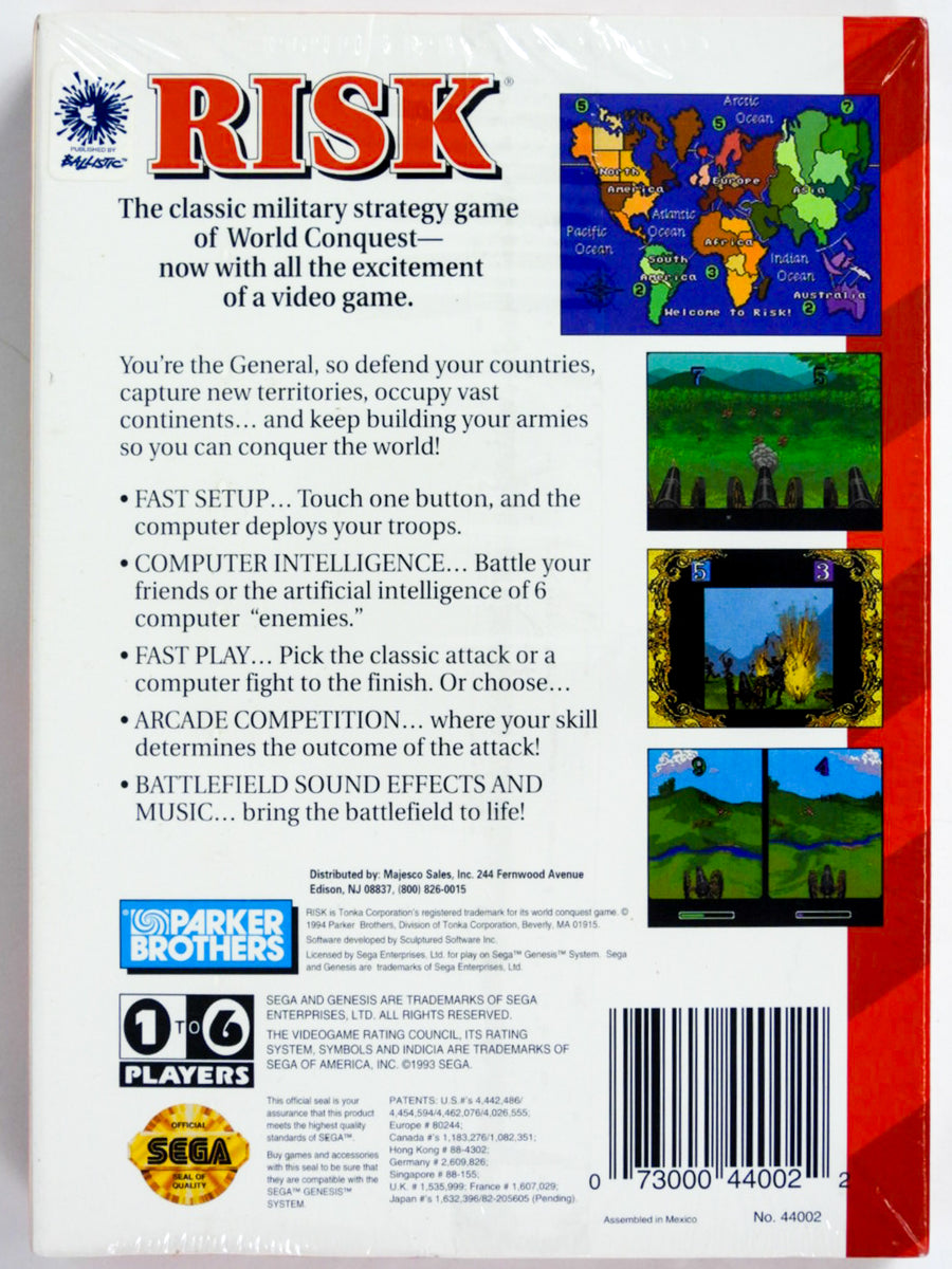 Risk [Cardboard Box] (Sega Genesis) – Retro MTL