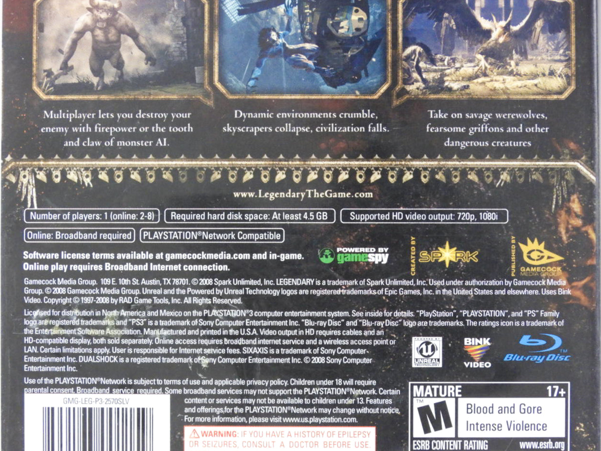 Legendary (PlayStation 3 / PS3) – Retro MTL