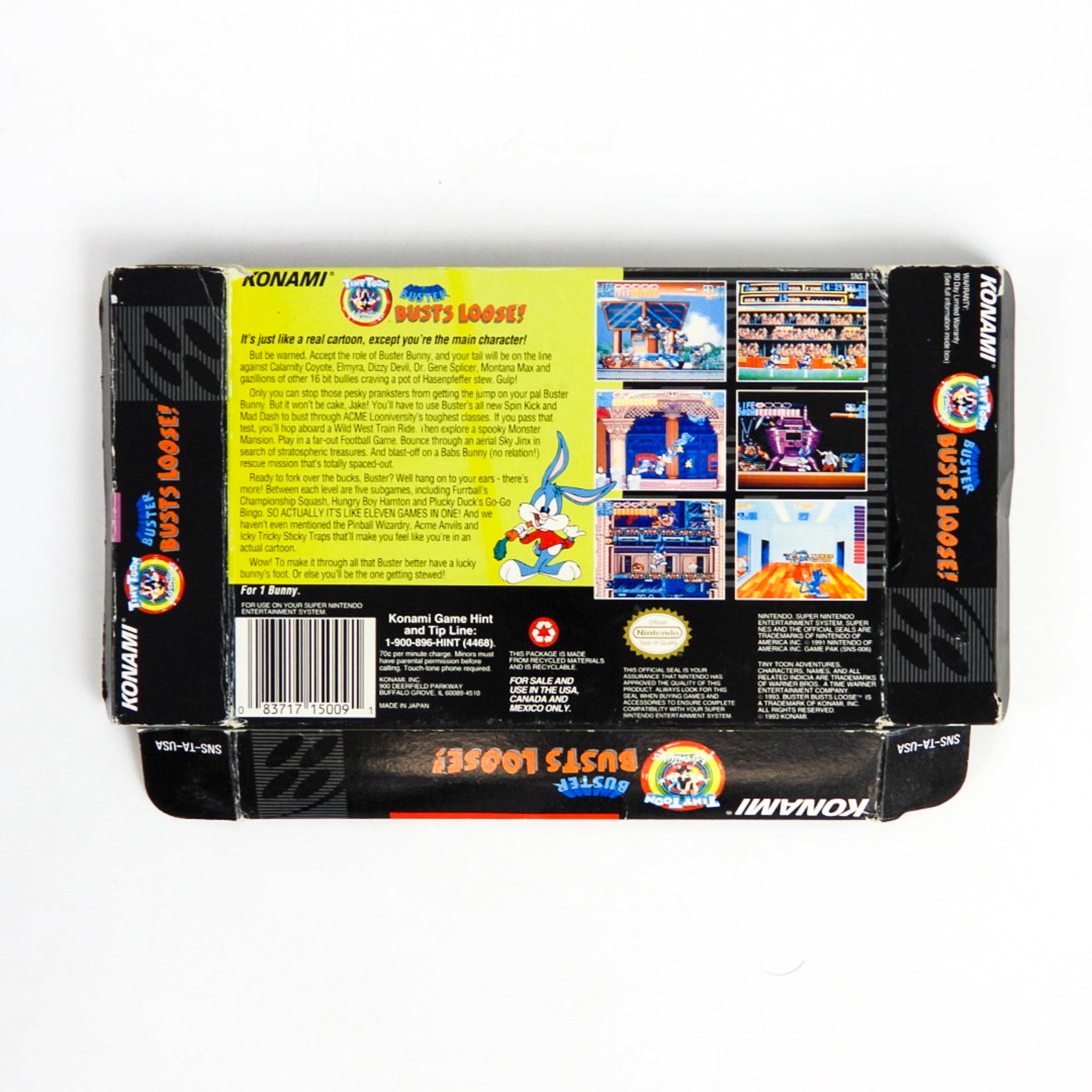 Tiny Toon Adventures Buster Busts Loose [Box] (Super Nintendo / SNES ...