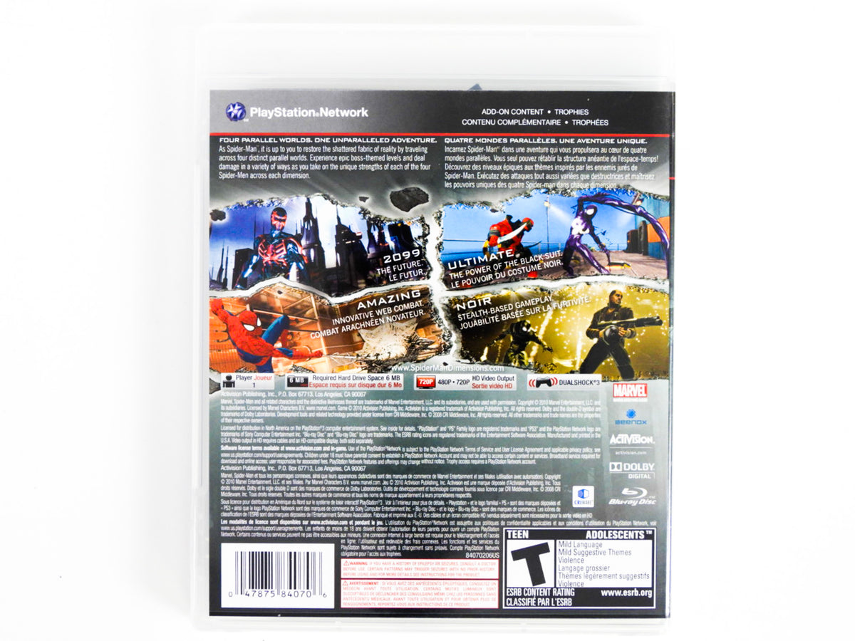 Spiderman: Shattered Dimensions (PlayStation 3 / PS3) – Retro MTL