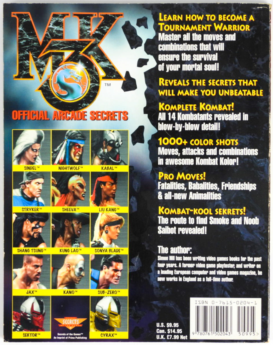 Mortal Kombat 3 Arcade Secrets [Prima] (Game Guide) – RetroMTL