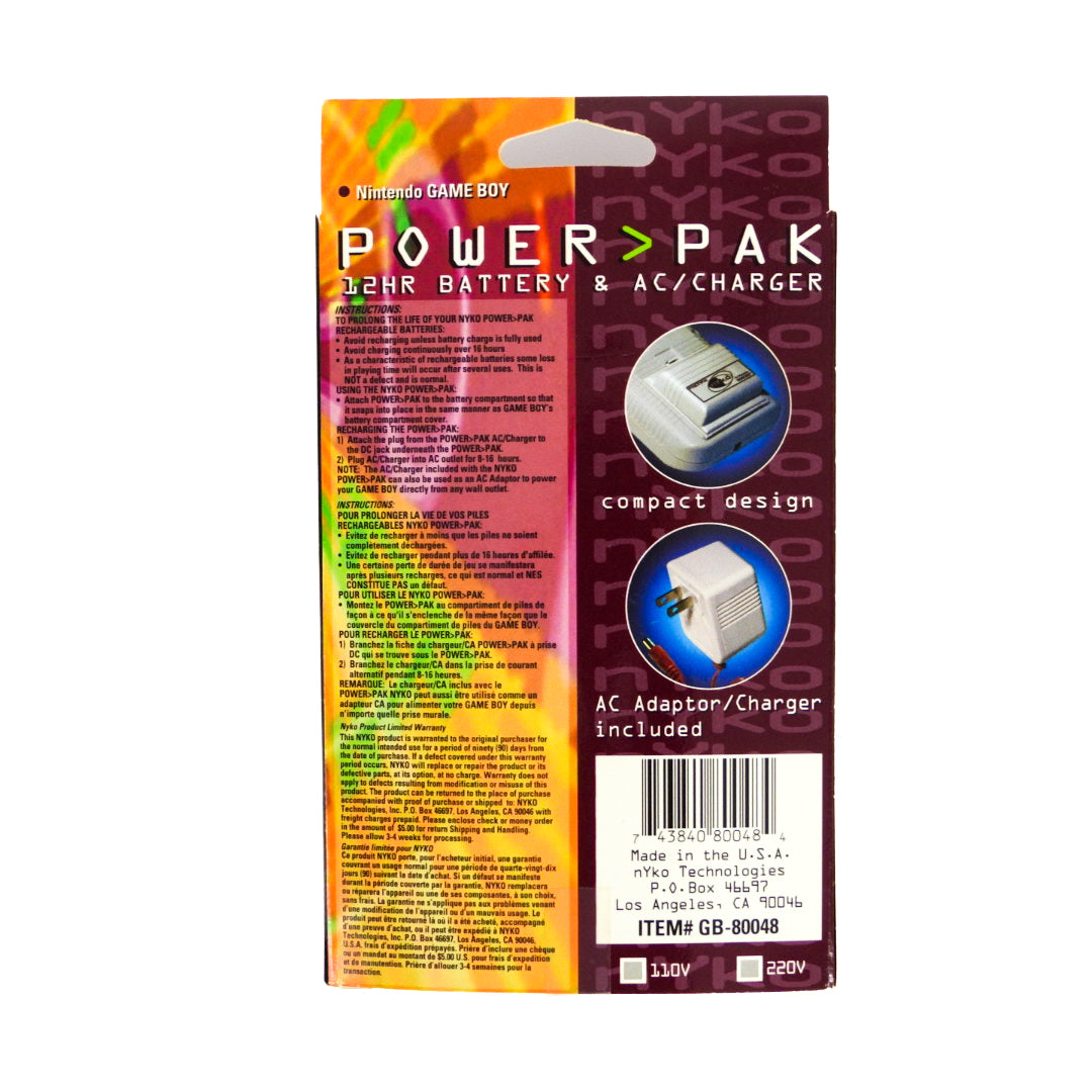 Gameboy Rechargeable Battery Pack/AC Adapter [Nyko] (Game Boy) – Retro MTL