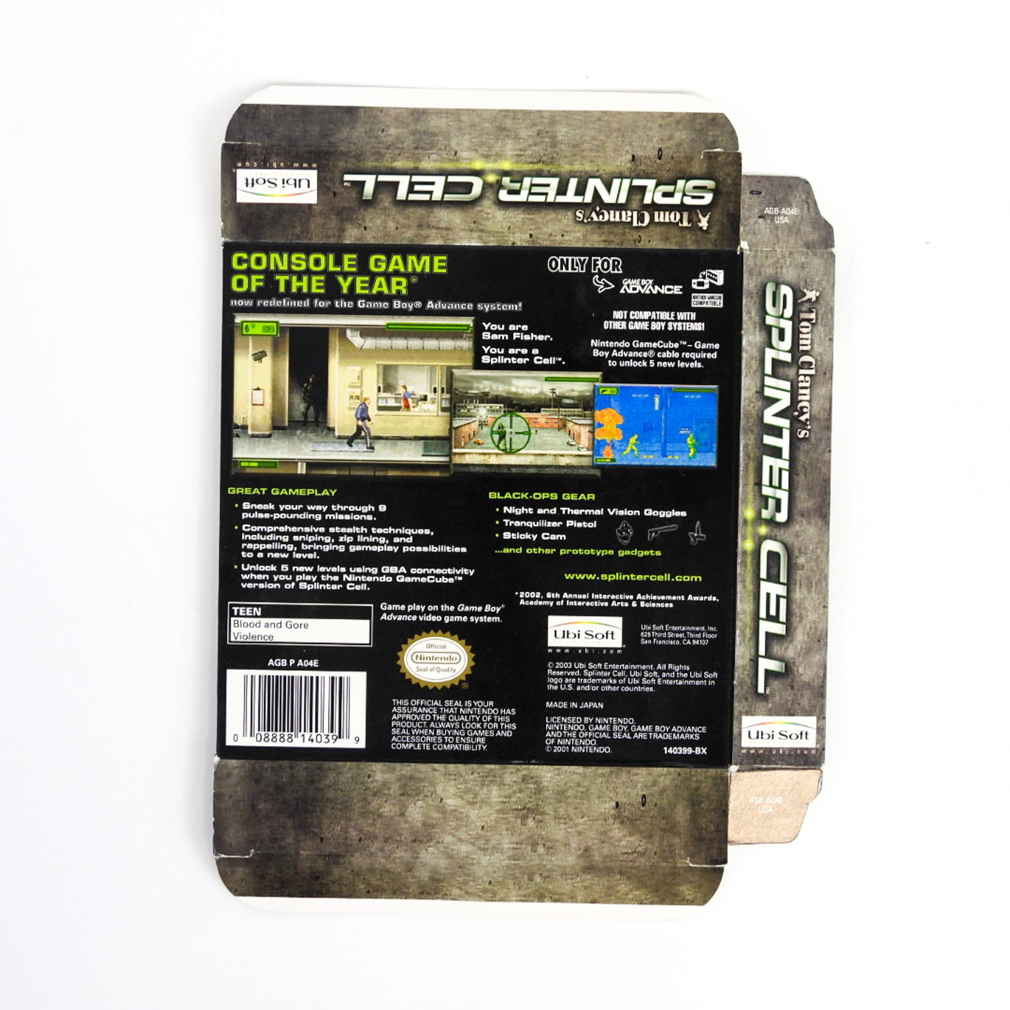 Splinter Cell [Box] (Nintendo Game Boy Advance / GBA) – Retro MTL