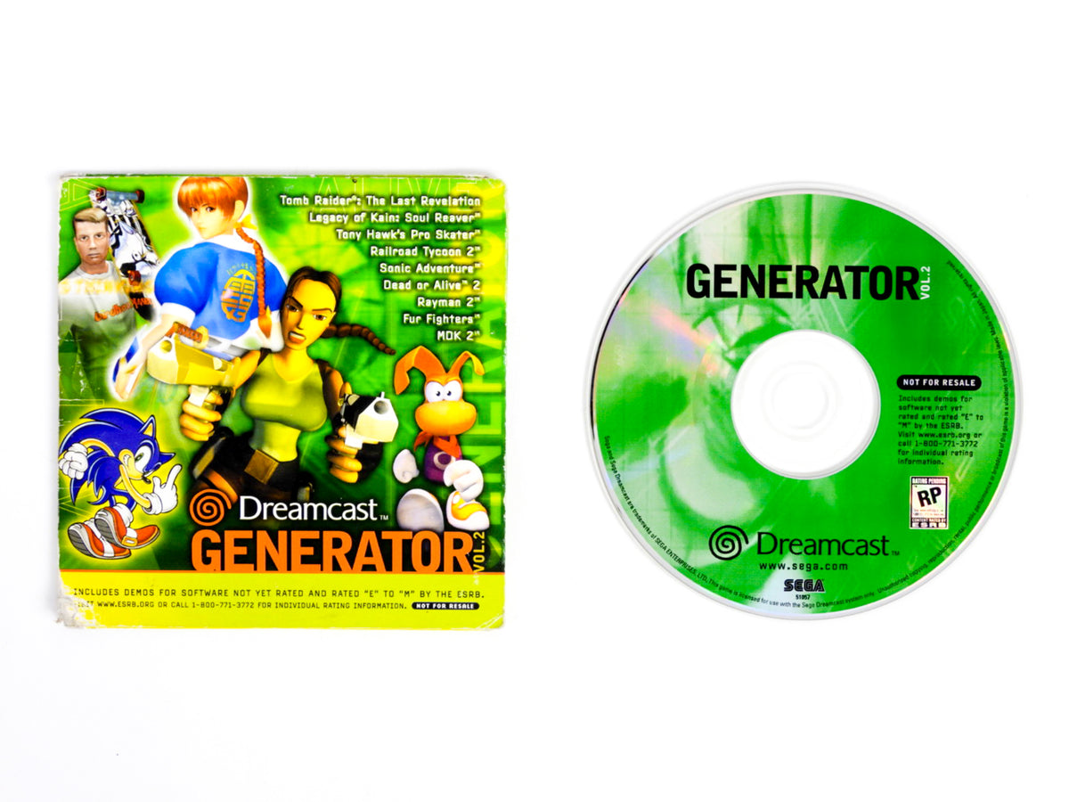 Generator Vol. 2 [Not For Resale] (Sega Dreamcast) – RetroMTL
