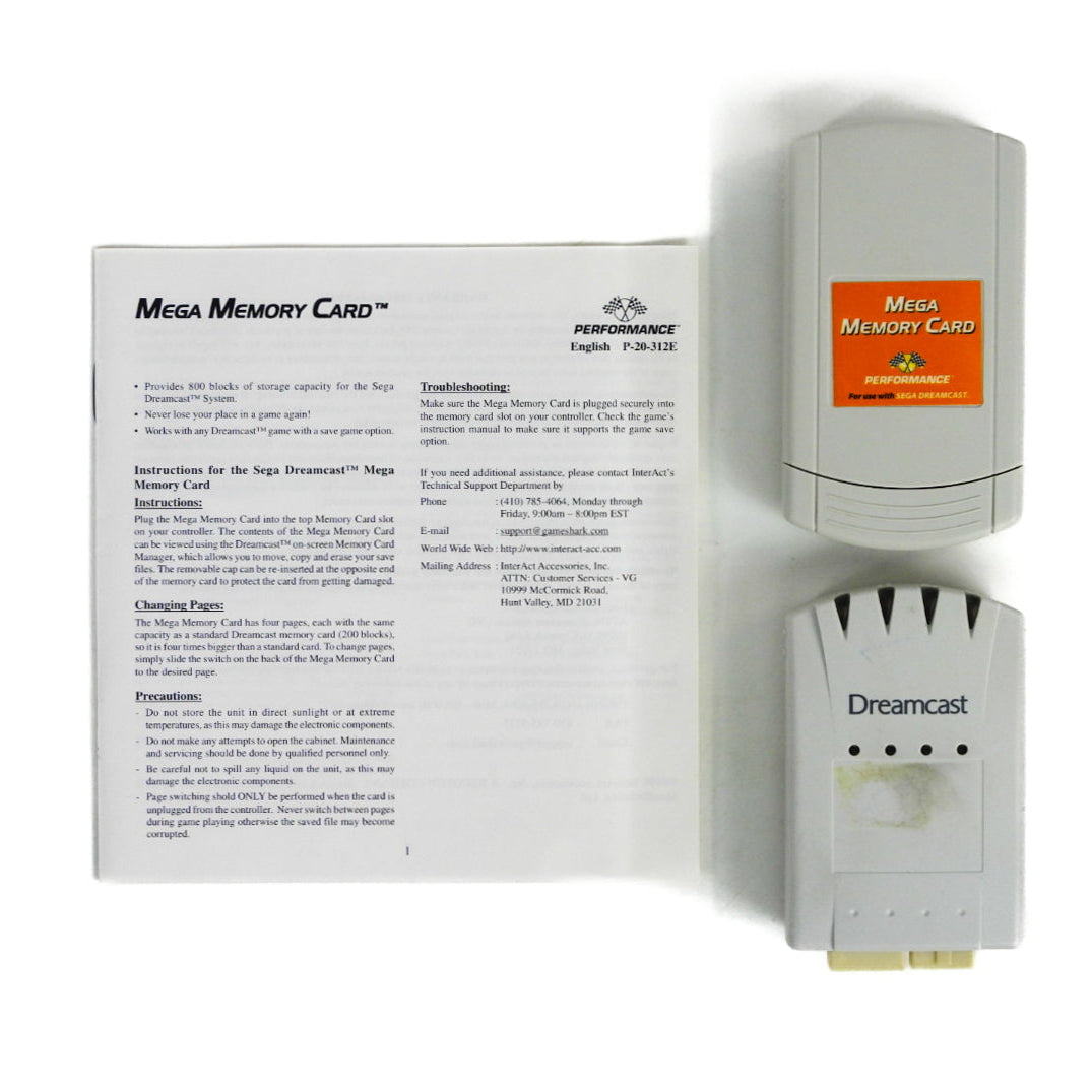 Mega Memory Card [Performance] (Sega Dreamcast) – RetroMTL