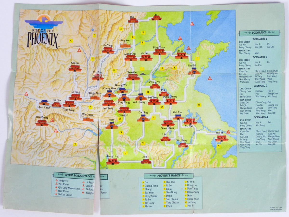 Rise Of The Phoenix [Poster] [Map] (Super Nintendo / SNES) – Retro MTL