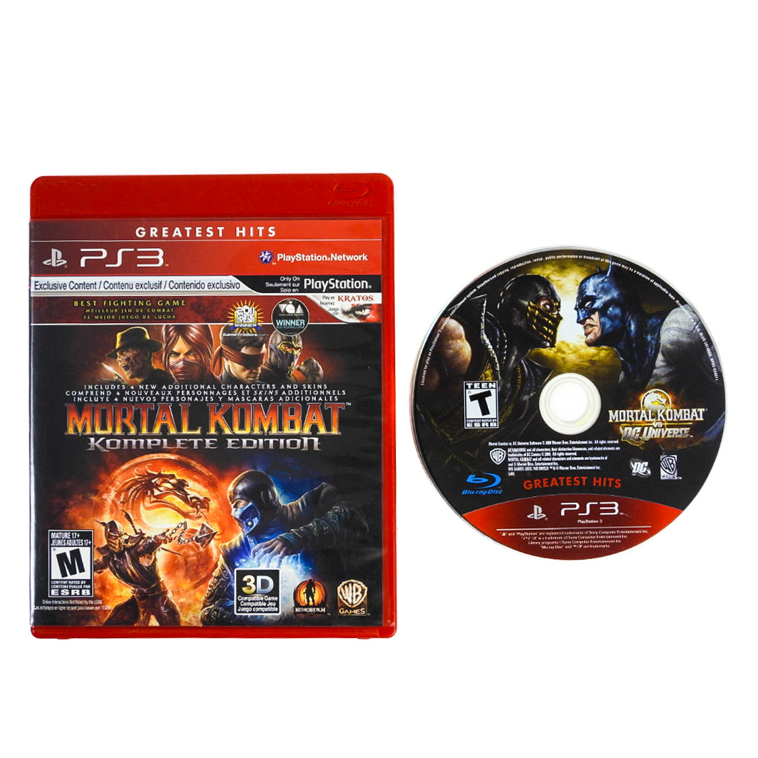 Mortal Kombat Komplete Edition [Greatest Hits] (PlayStation 3 / PS3 ...