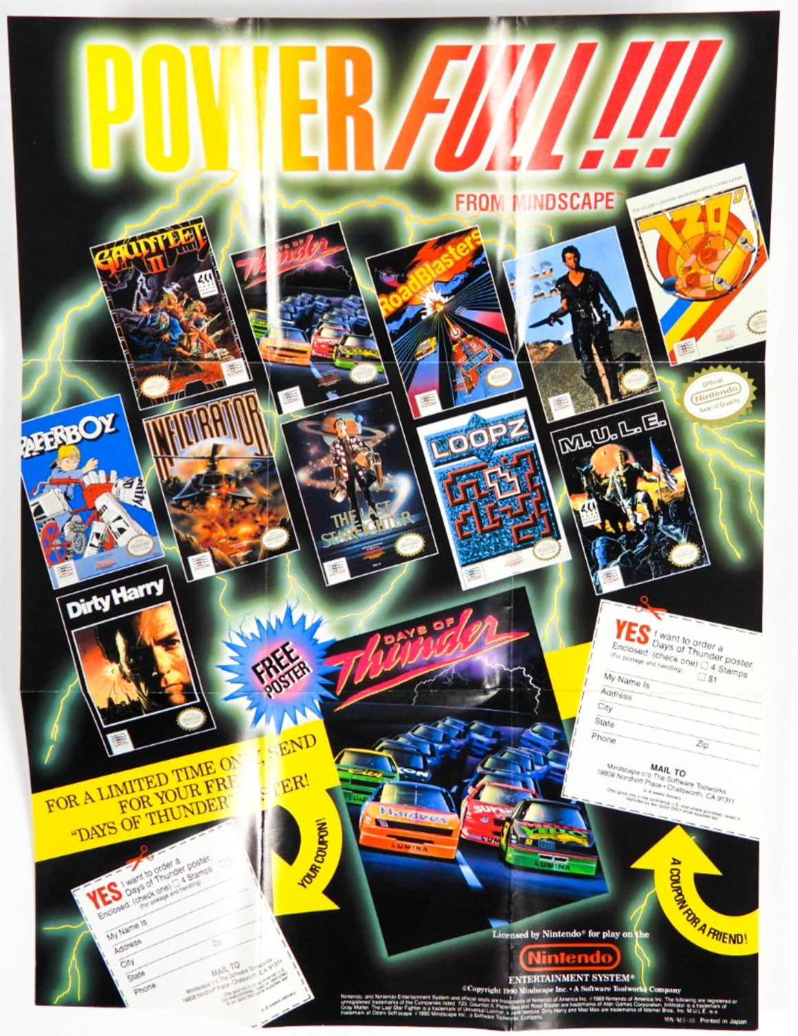 Power Full!!! From Mindscape [Poster] (Nintendo / NES) – Retro MTL