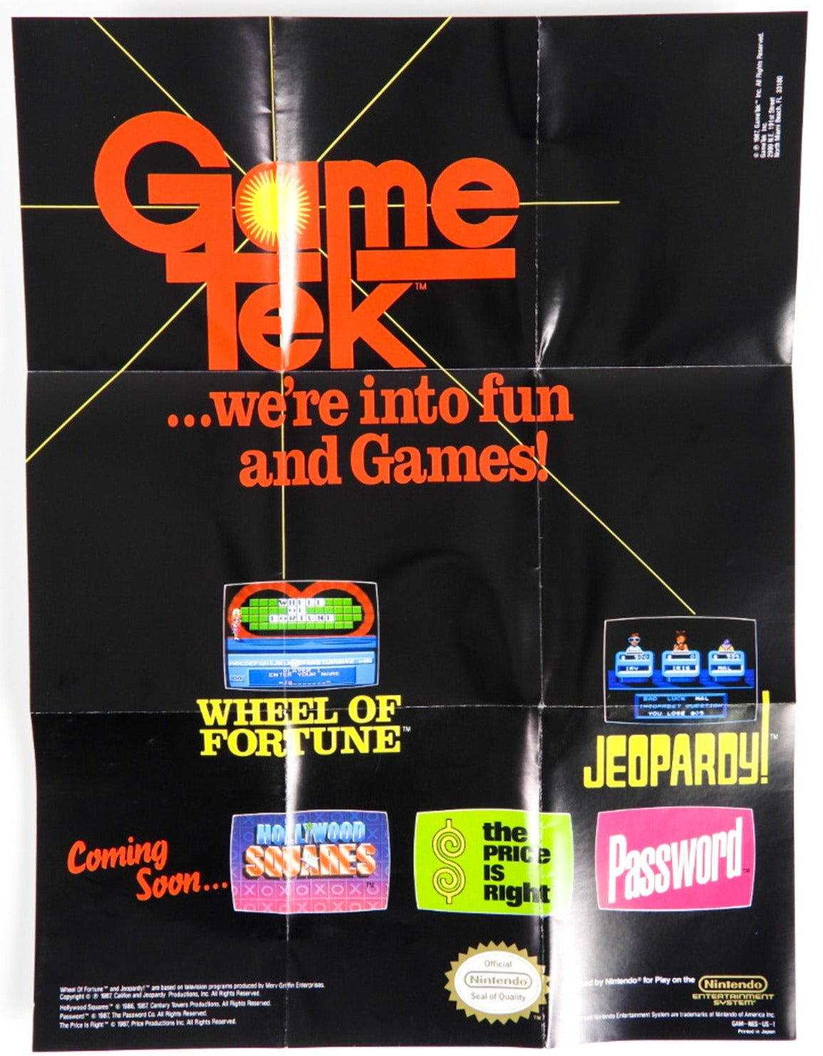 Game Tek [Poster] (Nintendo / NES) – Retro MTL