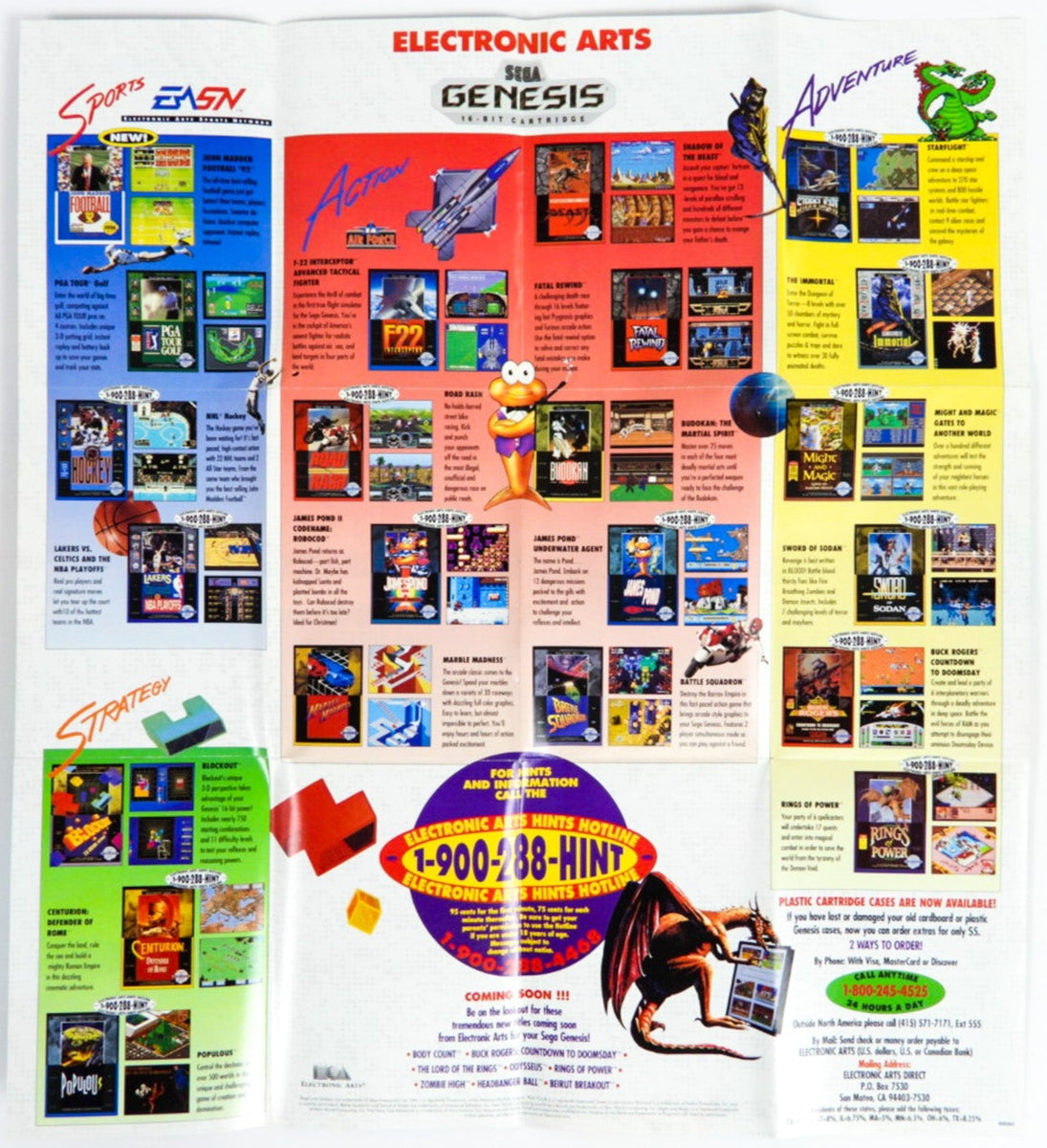 EASN Electronic Arts Sports Network [Poster] (Sega Genesis) – RetroMTL