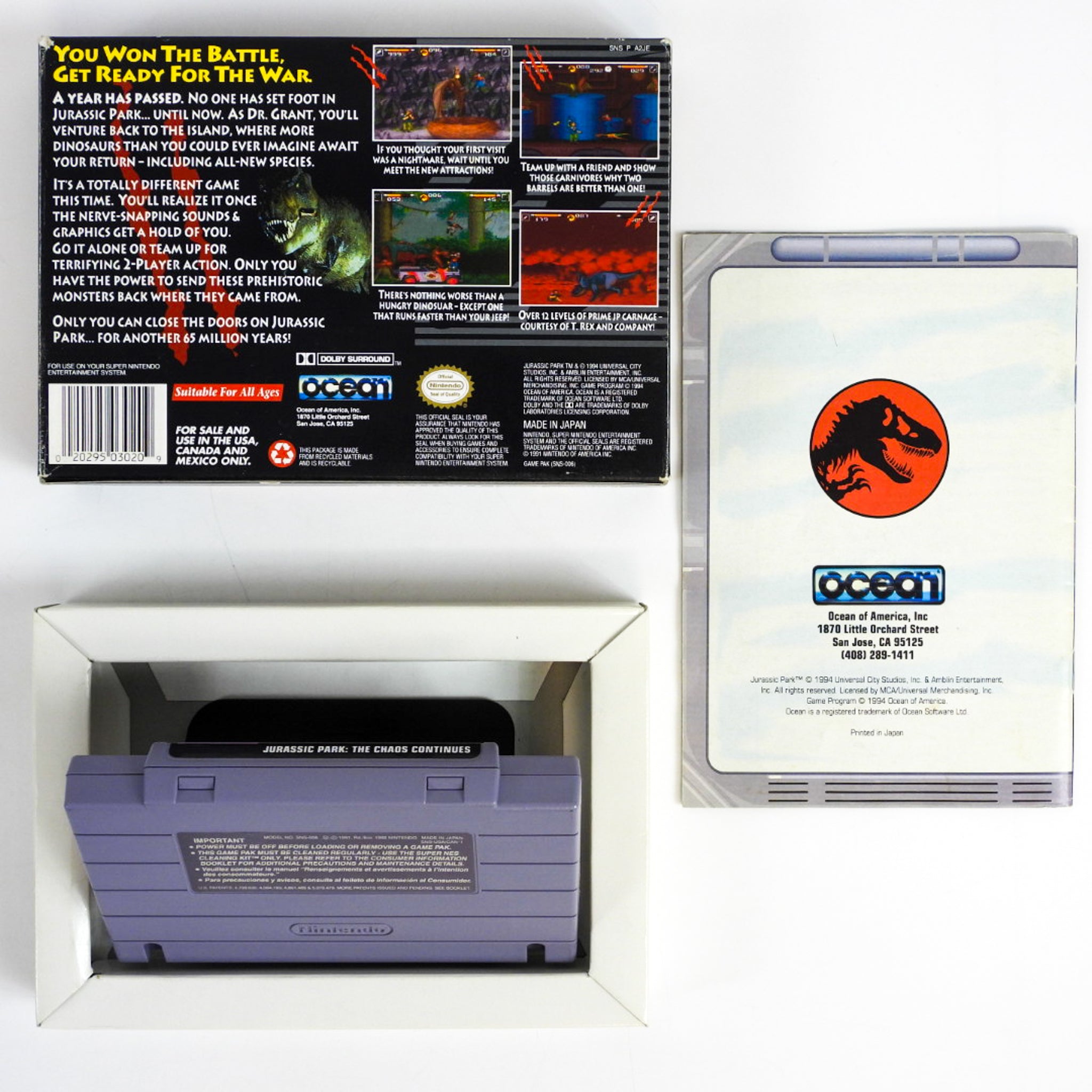 Jurassic Park 2 The Chaos Continues (Super Nintendo / SNES) – Retro MTL
