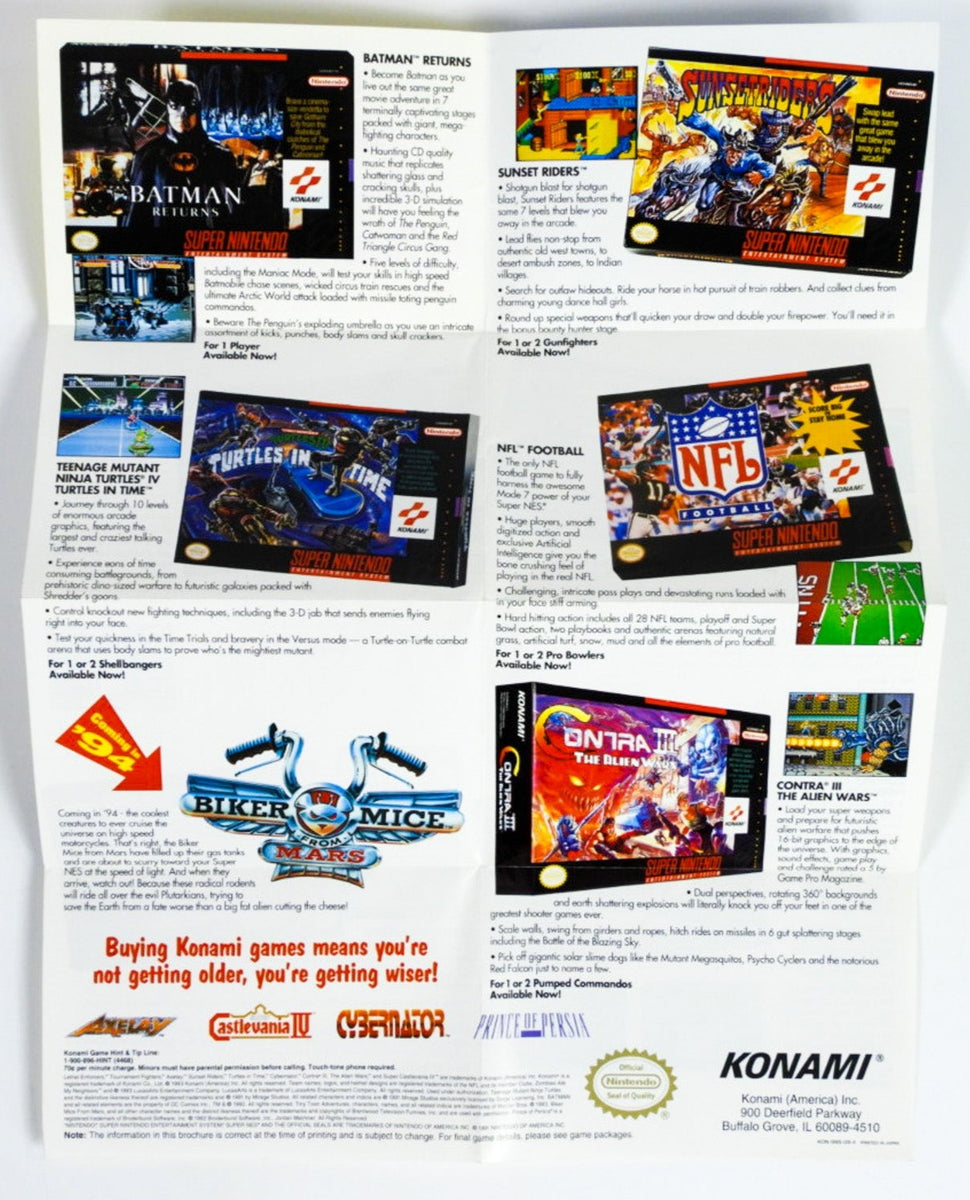So You Better Take Advantage Of Konami's Great Games [Poster] (Super N ...