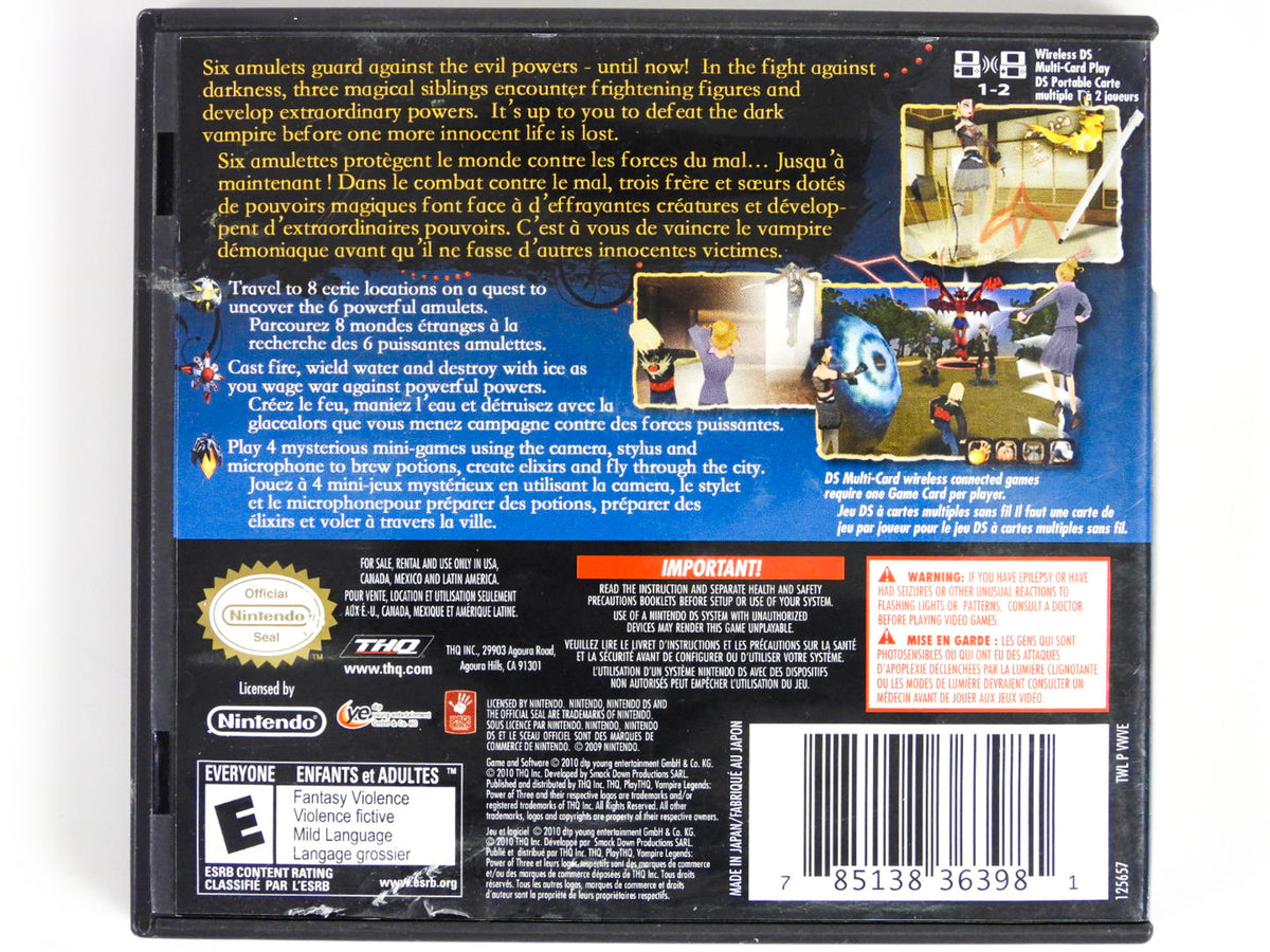 Vampire Legends: Power Of Three (Nintendo DS) – RetroMTL