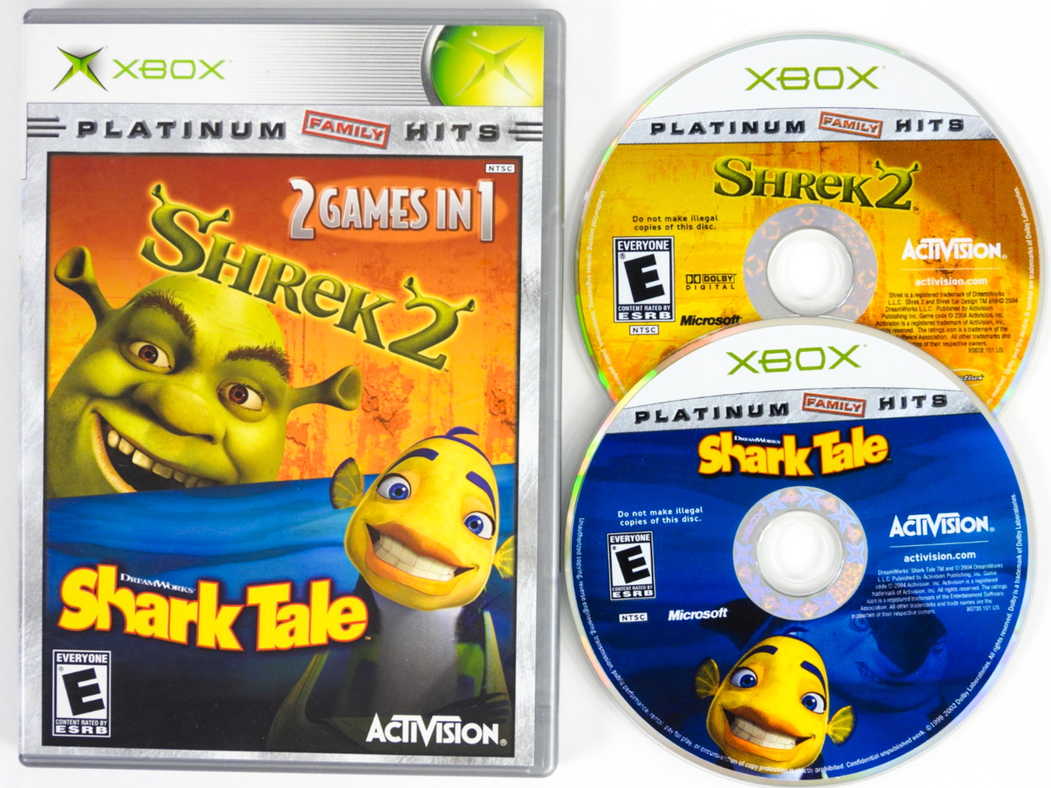 Shrek 2 And Shark Tale 2 In 1 [Platinum Hits] (Xbox) – Retro MTL