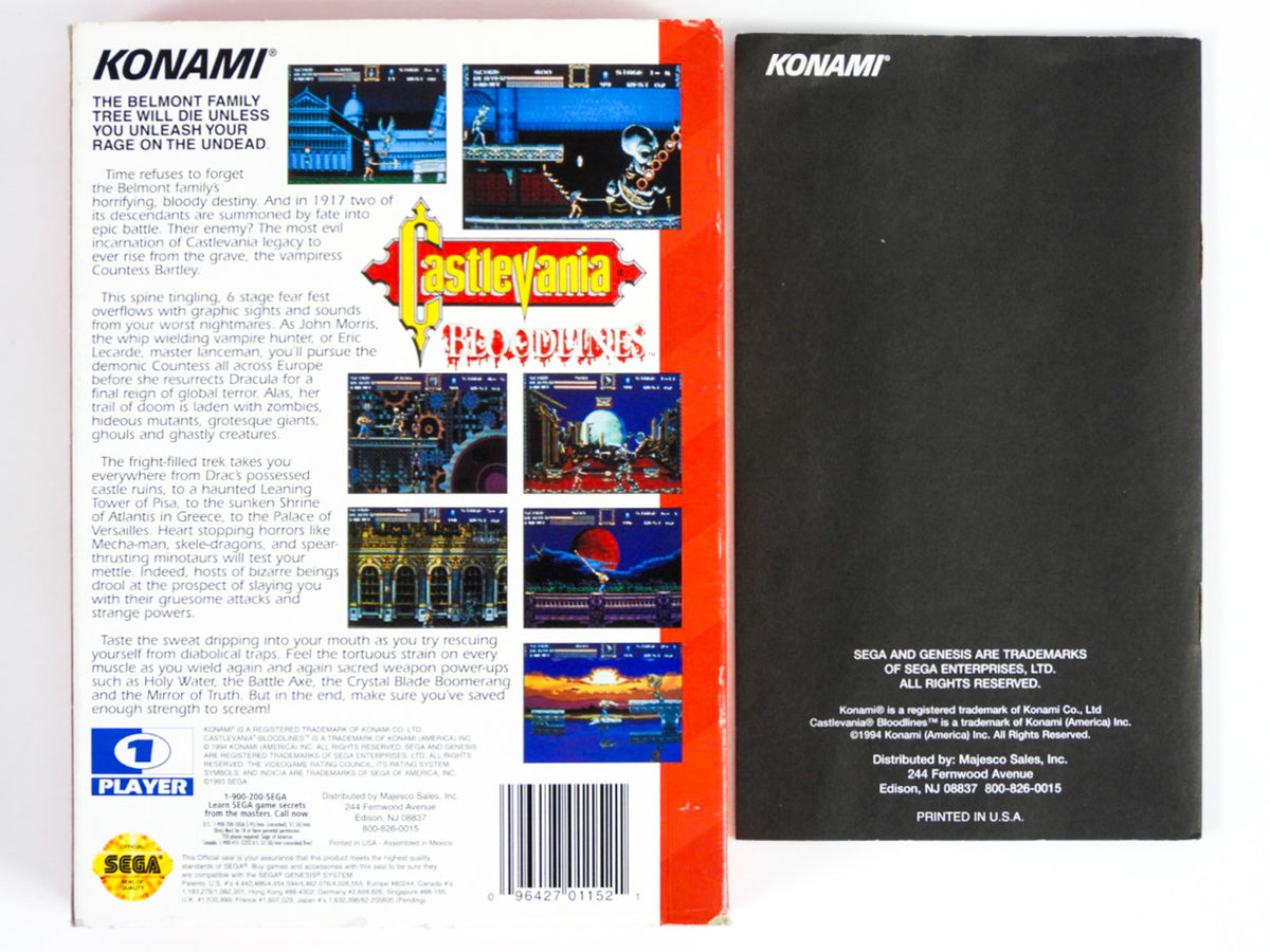 Castlevania: Bloodlines [Cardboard Box] (Sega Genesis) – Retro MTL