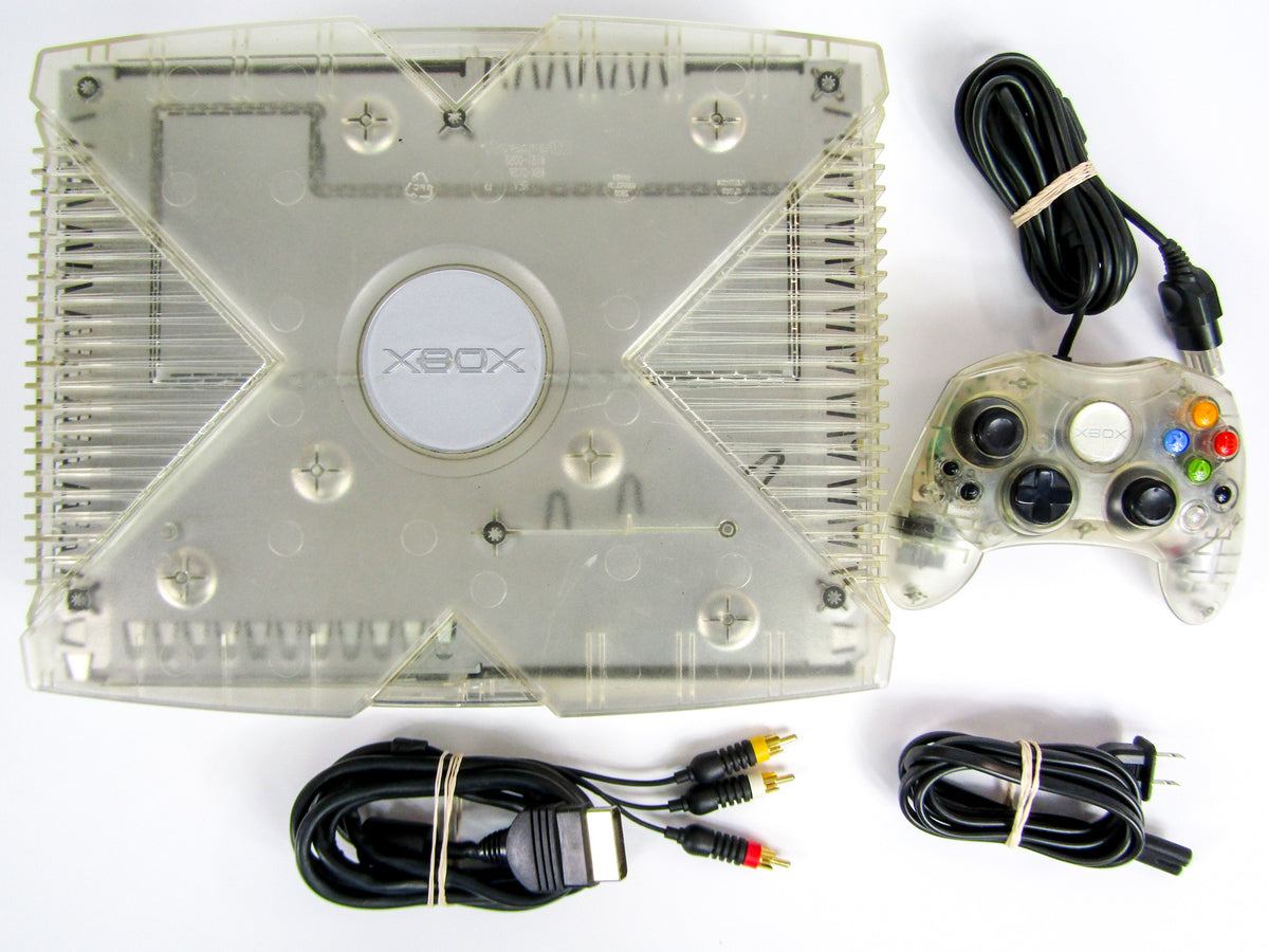 Original Xbox System Crystal with Assorted Controller – RetroMTL