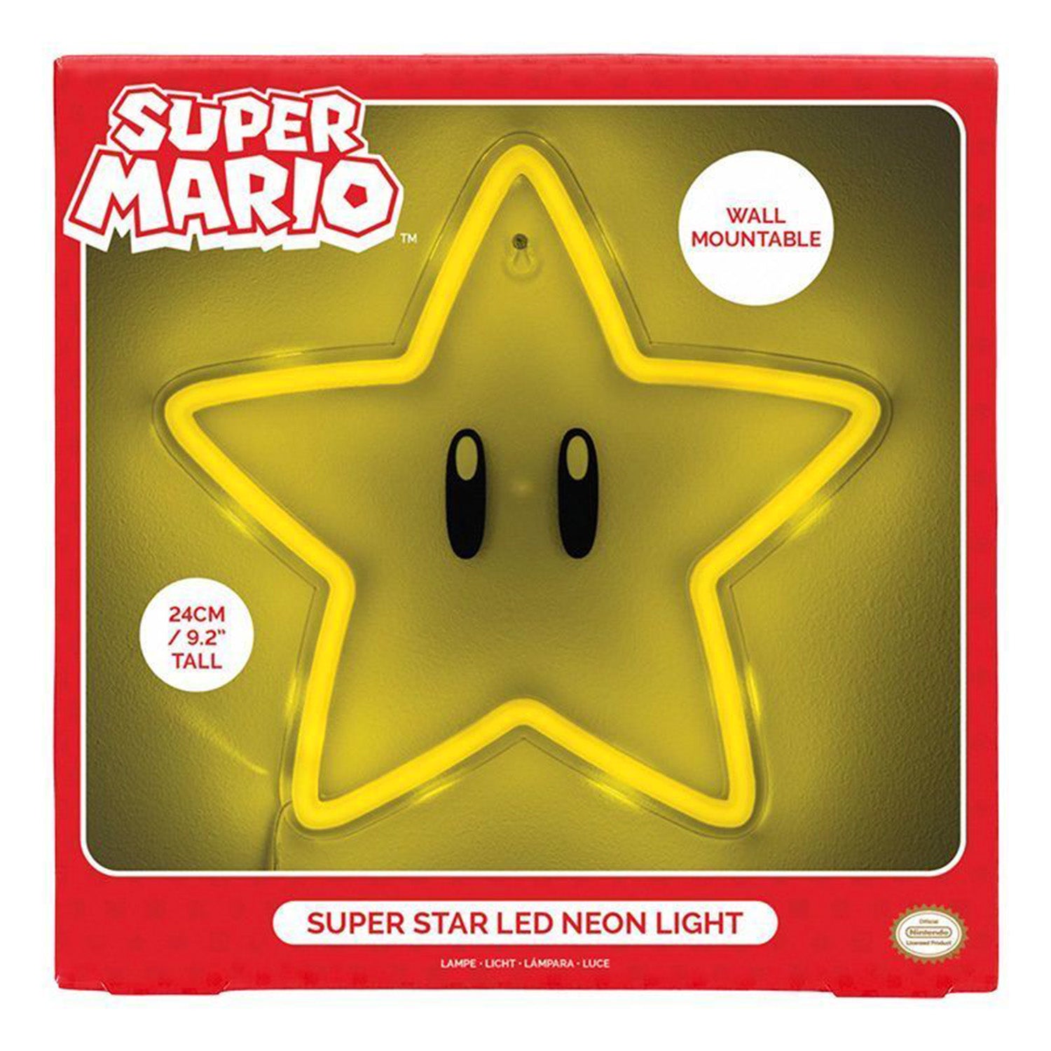 Lampe néon Super Mario super étoile murale – Retro MTL