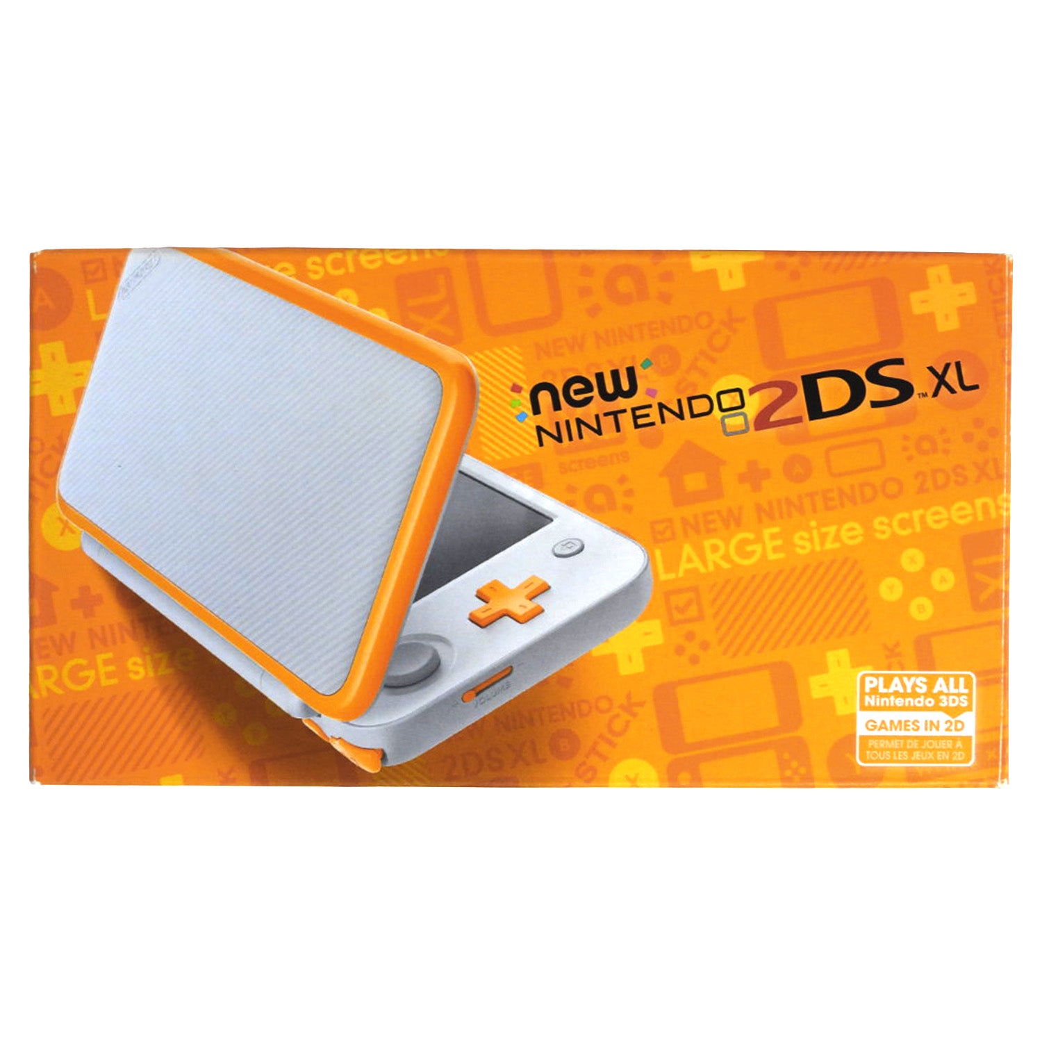 New Nintendo 2DS XL System White & Orange – Retro MTL
