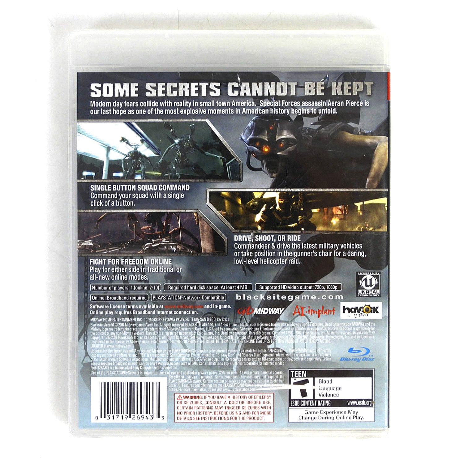 Blacksite Area 51 (PlayStation 3 / PS3) – Retro MTL