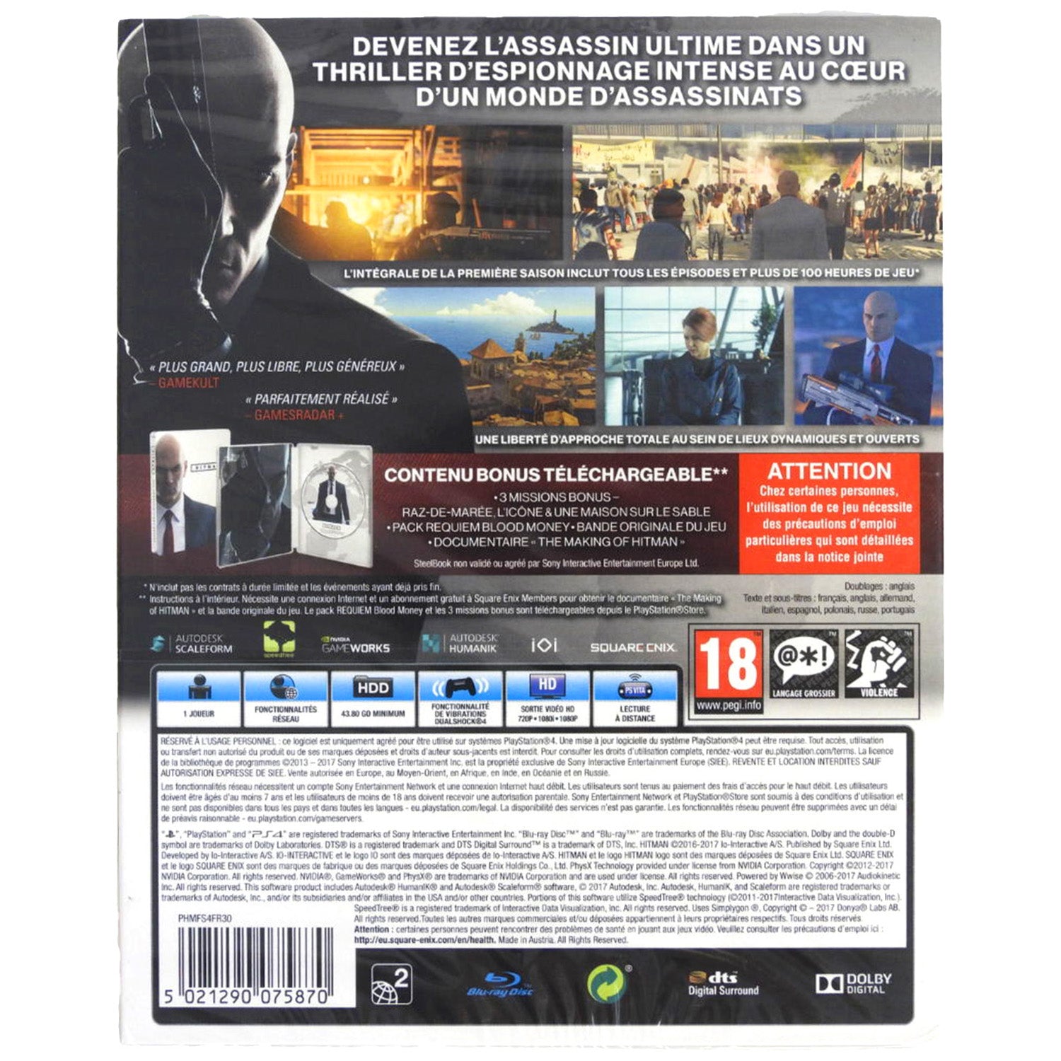 Hitman: The Complete First Season [Steelbook] [PAL] (PlayStation 4 / P ...