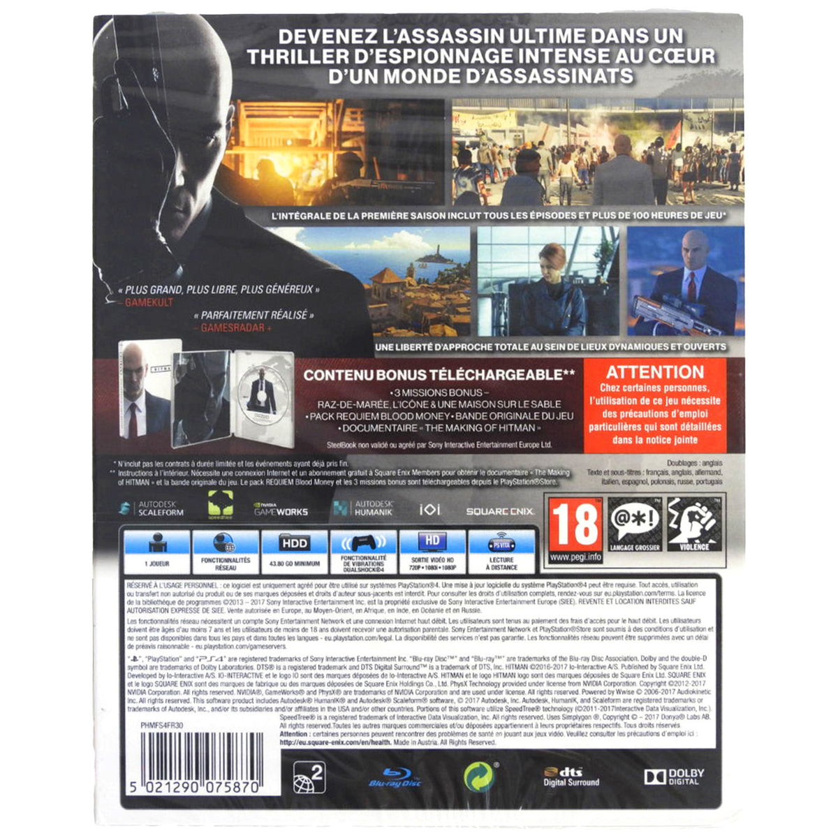 Hitman: The Complete First Season [Steelbook] [PAL] (PlayStation 4 / P ...