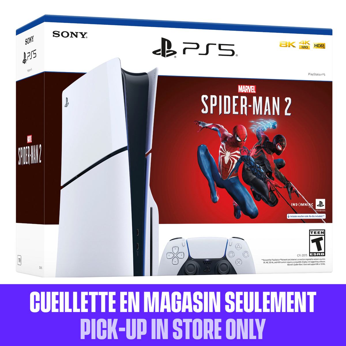 Playstation 5 System Slim [Marvel Spiderman 2 Bundle] (PS5) – RetroMTL
