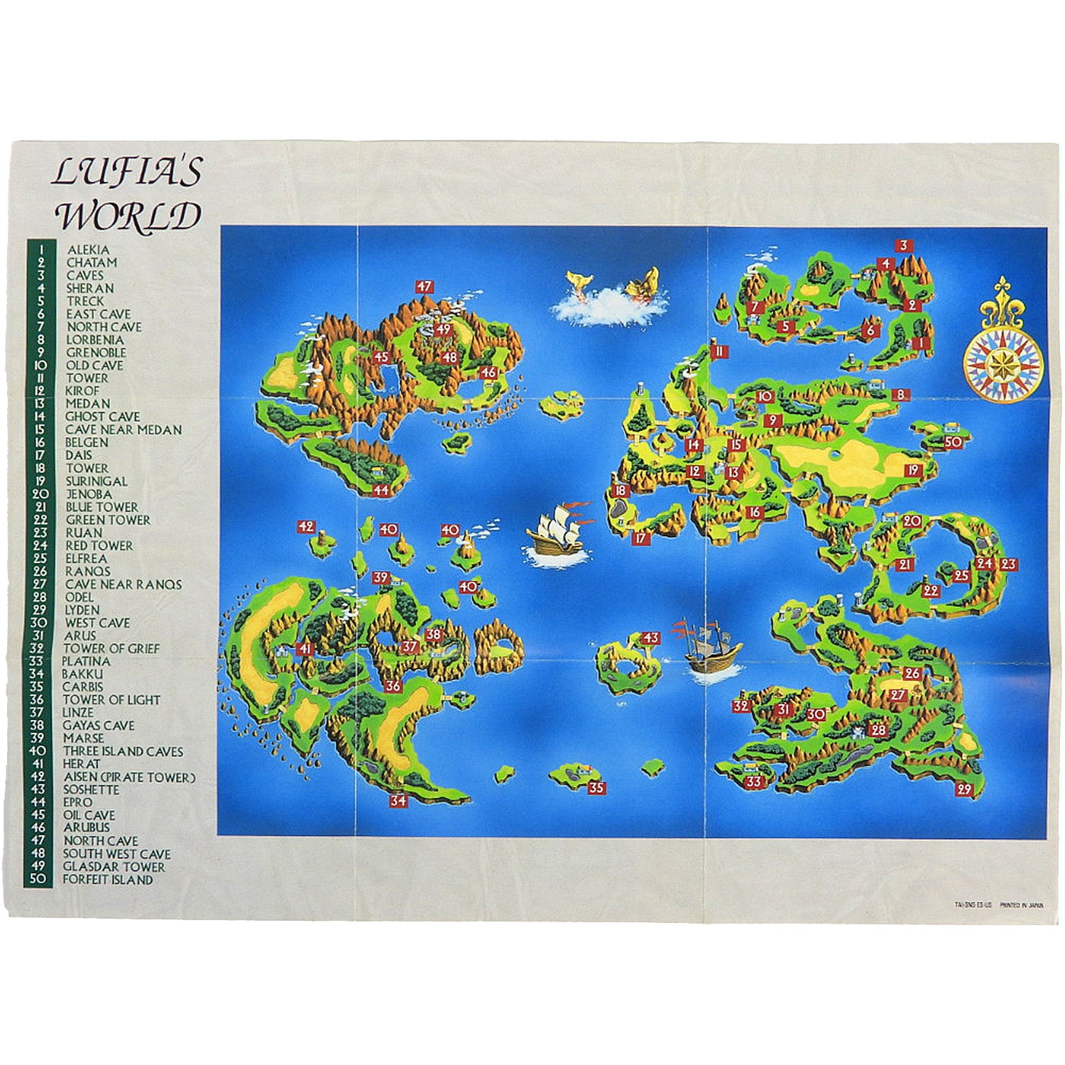 Lufia and The Fortress of Doom [Map] (Super Nintendo / SNES) – Retro MTL