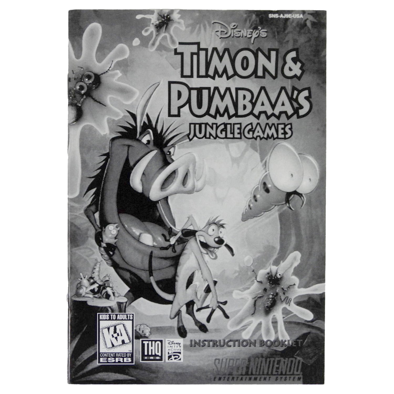 Timon and Pumbaa Jungle Games [Manual] (Super Nintendo / SNES) – Retro MTL