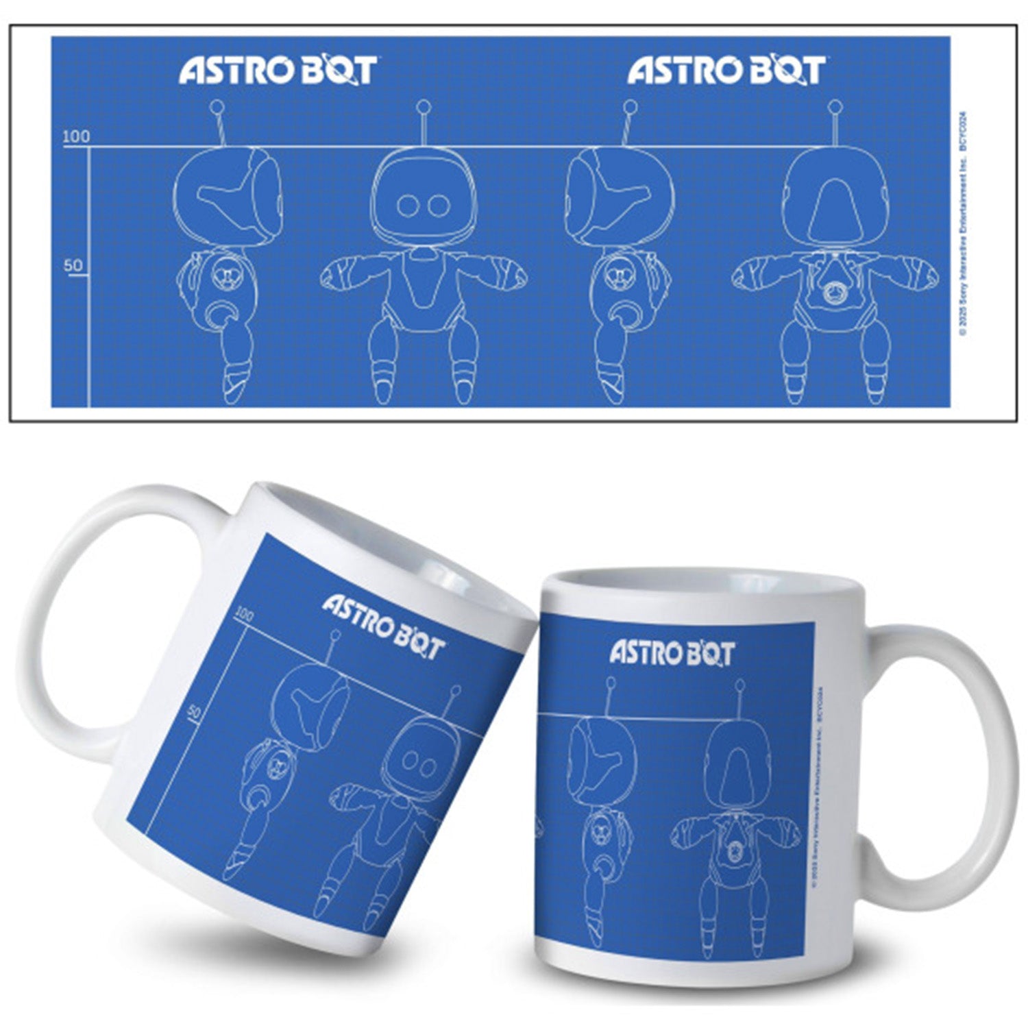 Astro Bot Blueprints Ceramic Mug 11 oz – Retro MTL