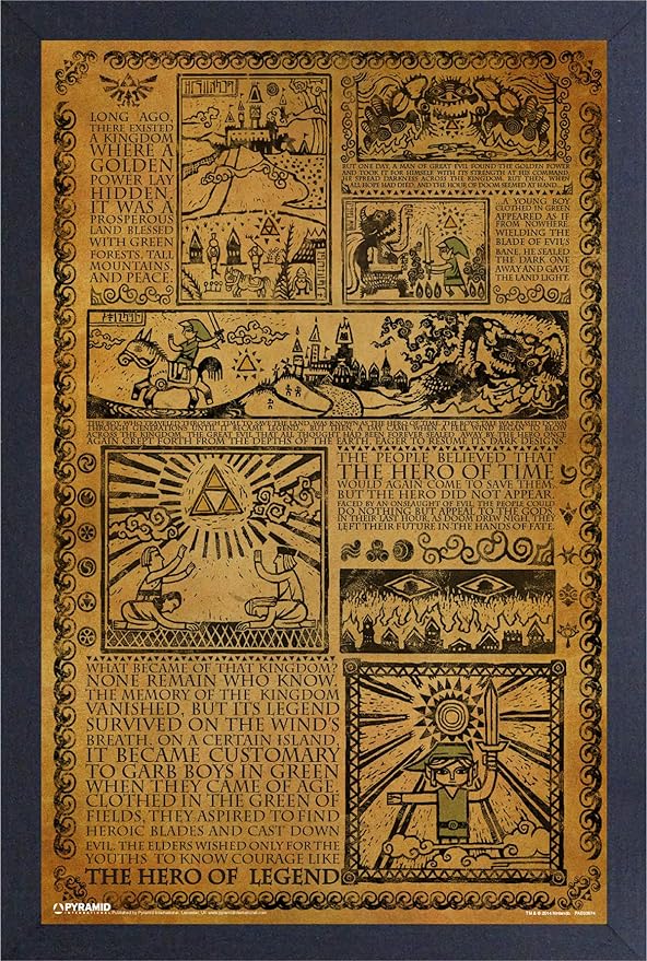 The Legend of Zelda Wind Waker Story of the Hero Frame – Retro MTL