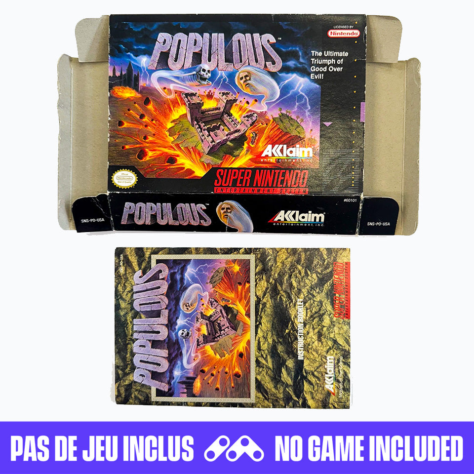 Populous [Box] (Super Nintendo / SNES) – Retro MTL