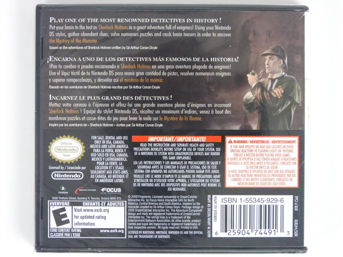 Sherlock Holmes: The Mystery Of The Mummy (Nintendo DS) – RetroMTL