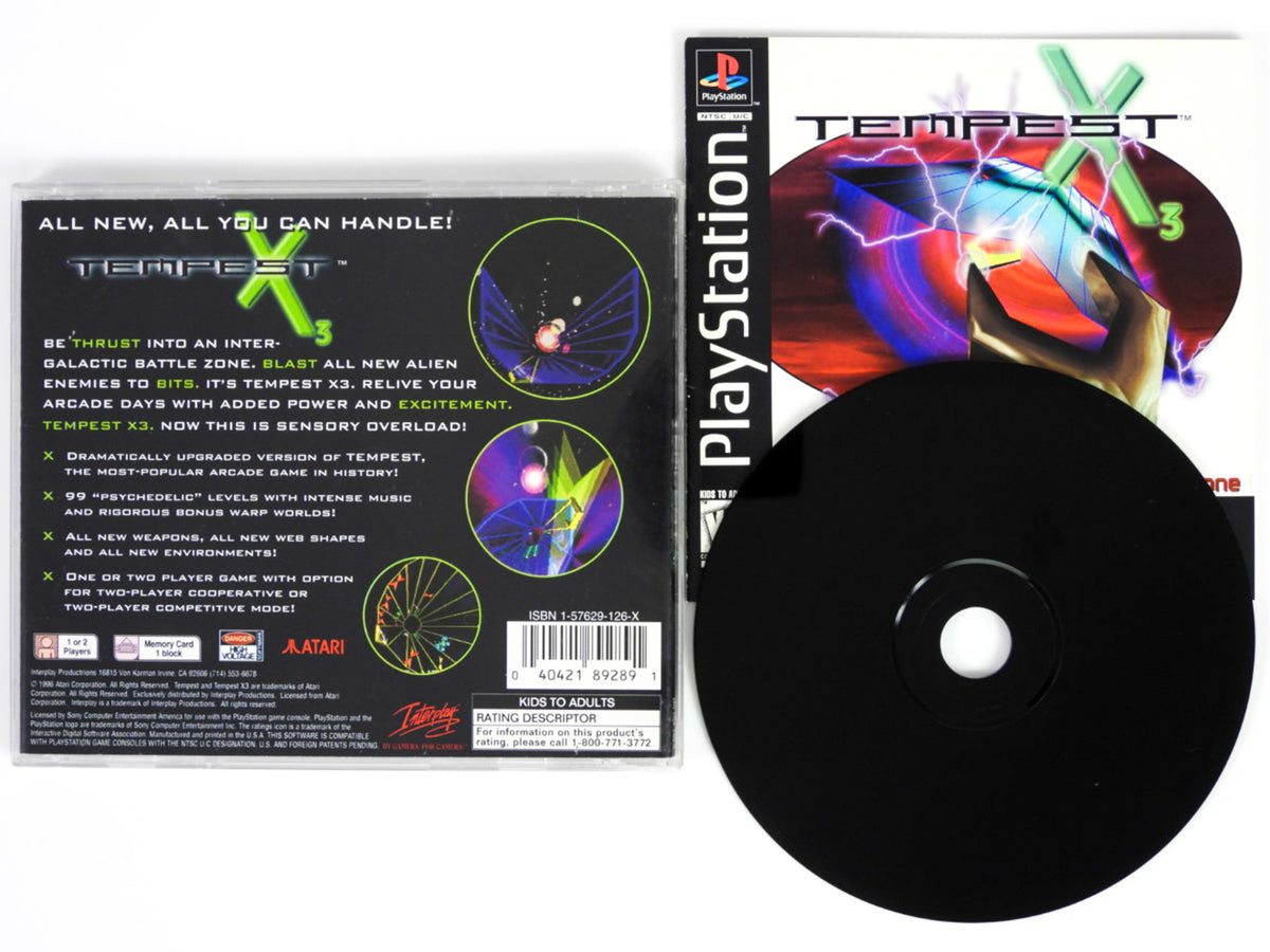 Tempest X3 An Inter-Galactic Battle Zone (Playstation / PS1) – RetroMTL