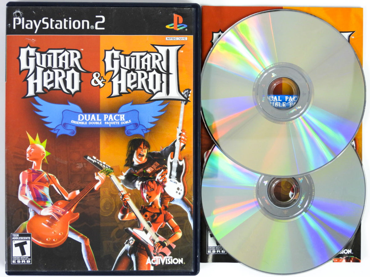 Guitar Hero & Guitar Hero 2 Dual Pack (Playstation 2 / PS2) – RetroMTL