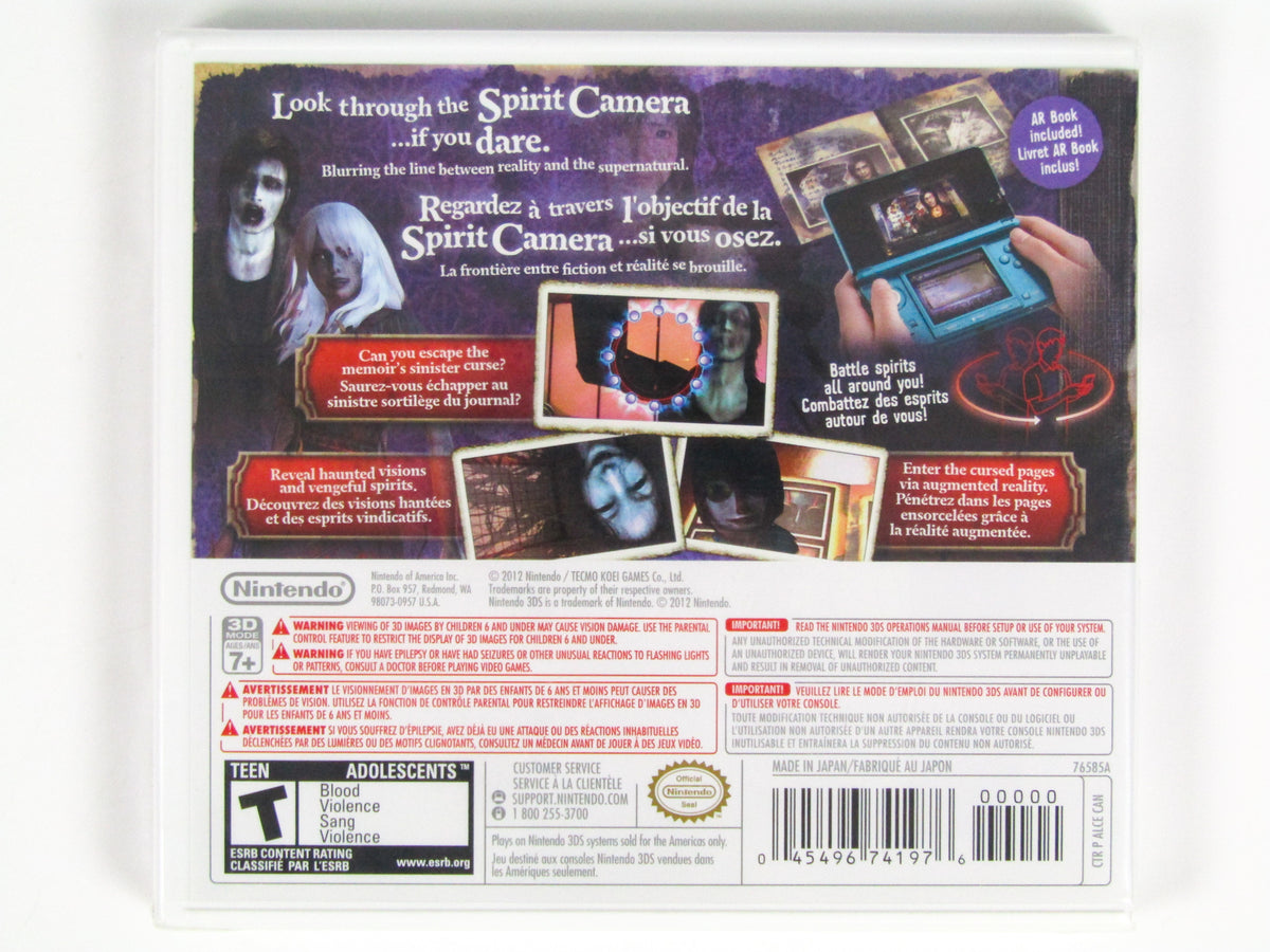 Spirit Camera The Cursed Memoir (Nintendo 3DS) – Retro MTL