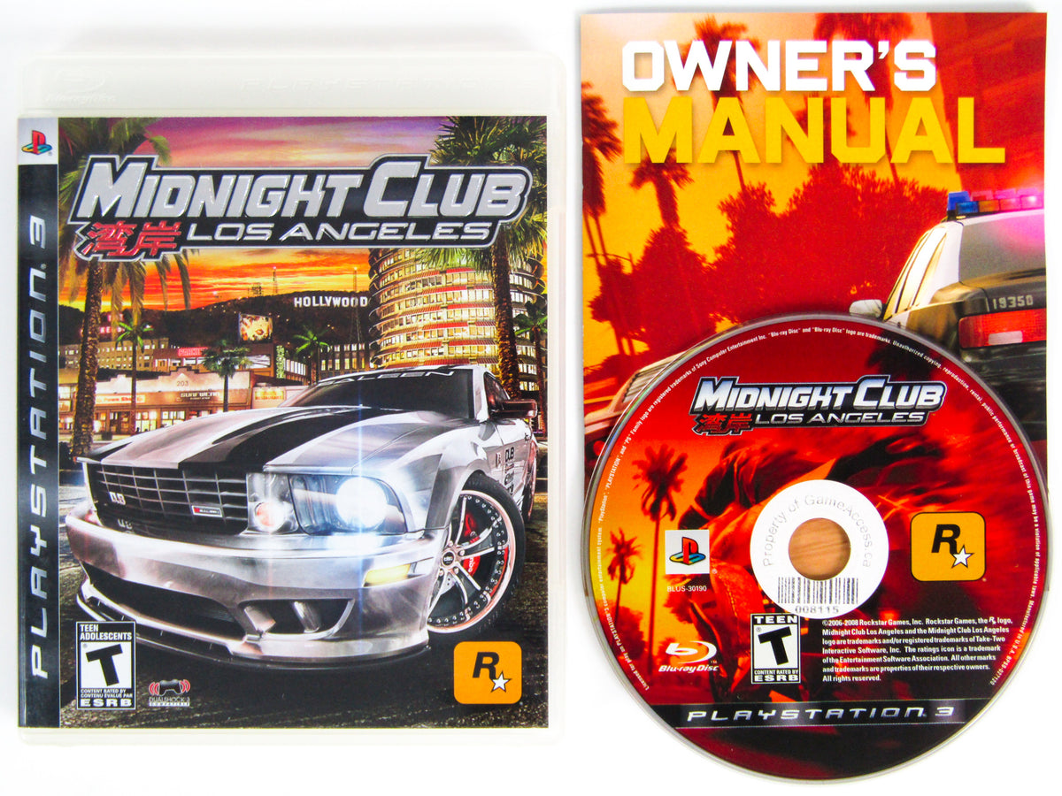 Midnight Club Los Angeles (Playstation 3 / PS3) – RetroMTL