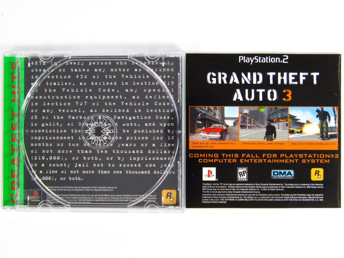 Grand Theft Auto [Greatest Hits] (PlayStation / PS1) – Retro MTL
