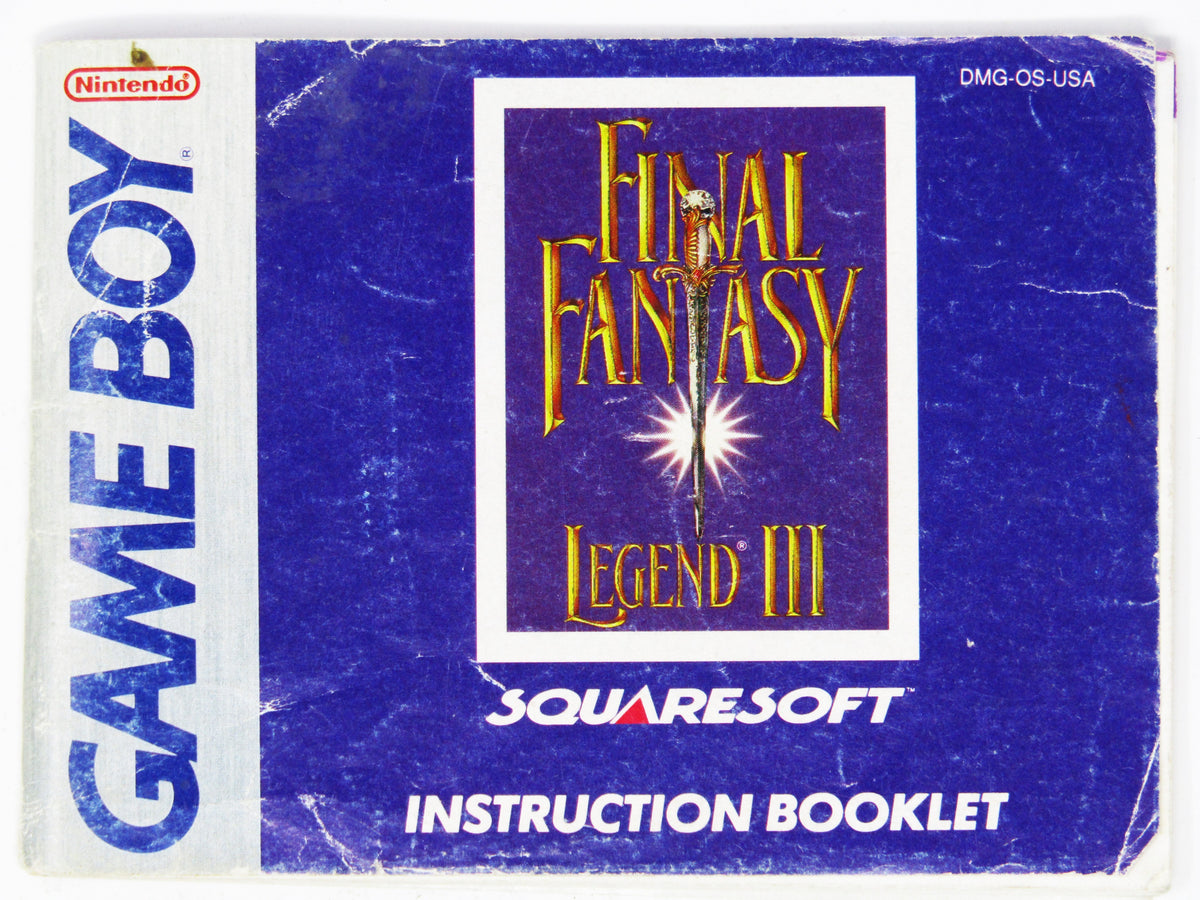 Final Fantasy Legend 3 [Manual] (Nintendo Game Boy) – Retro MTL