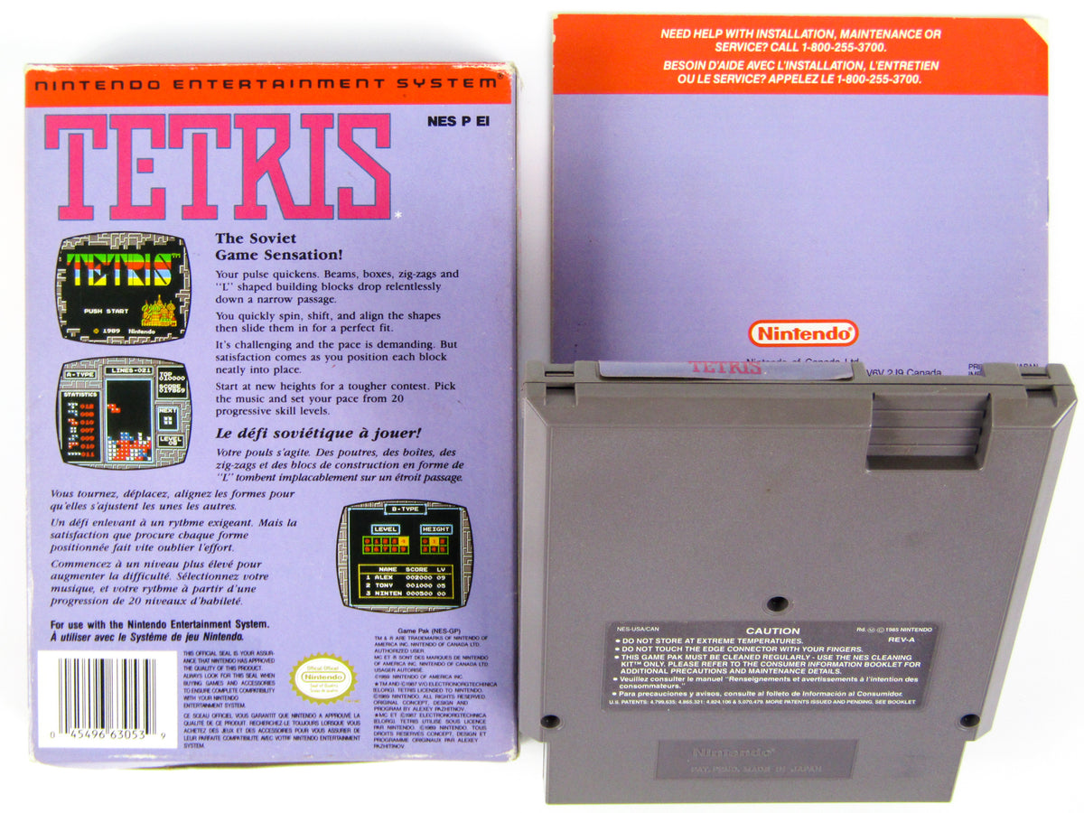 Tetris [Red Label] [CAN Version] (Nintendo / NES) – Retro MTL